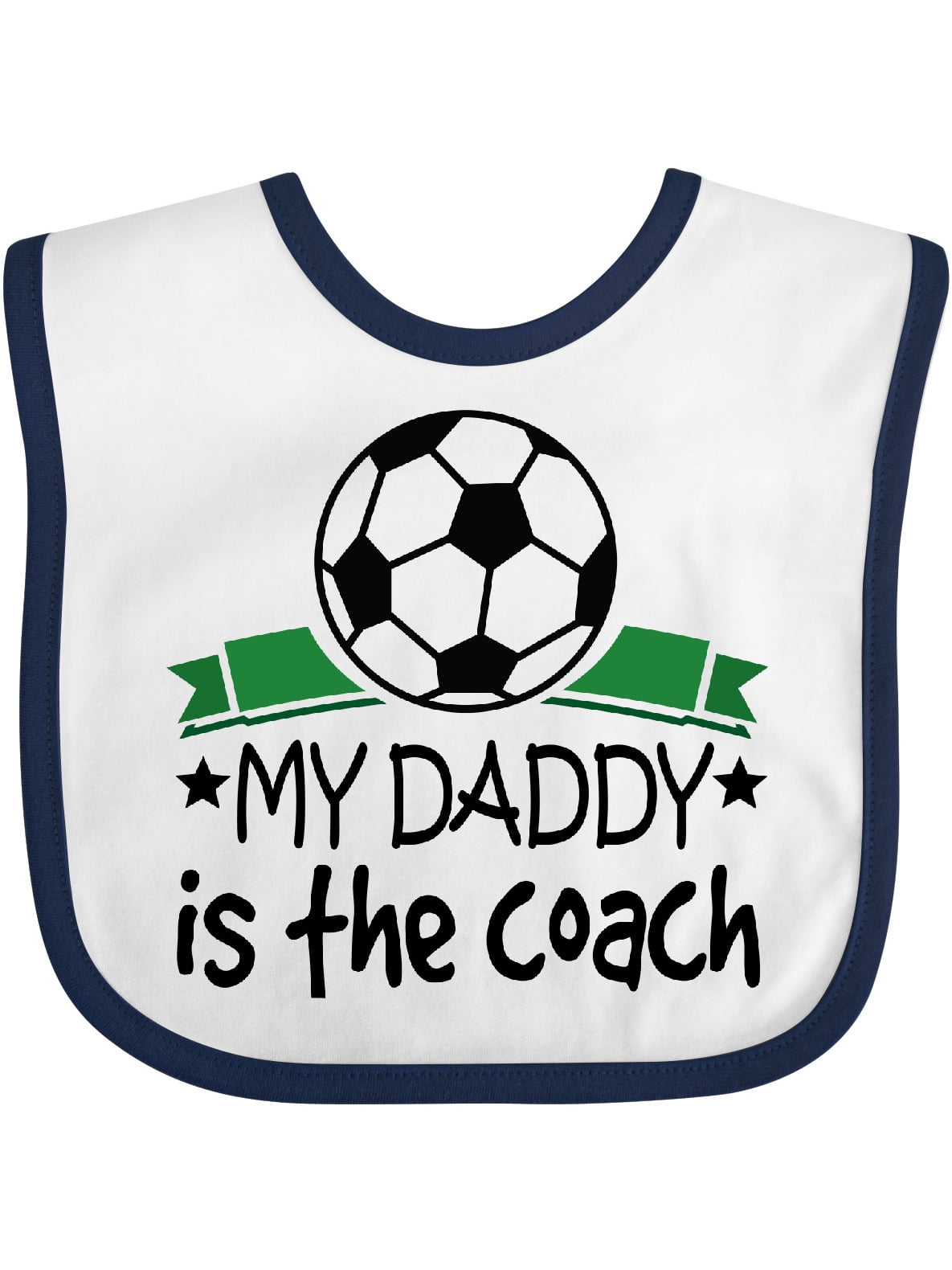 Inktastic Soccer My Daddy is the Coach Boys or Girls Baby Bib - Walmart.com