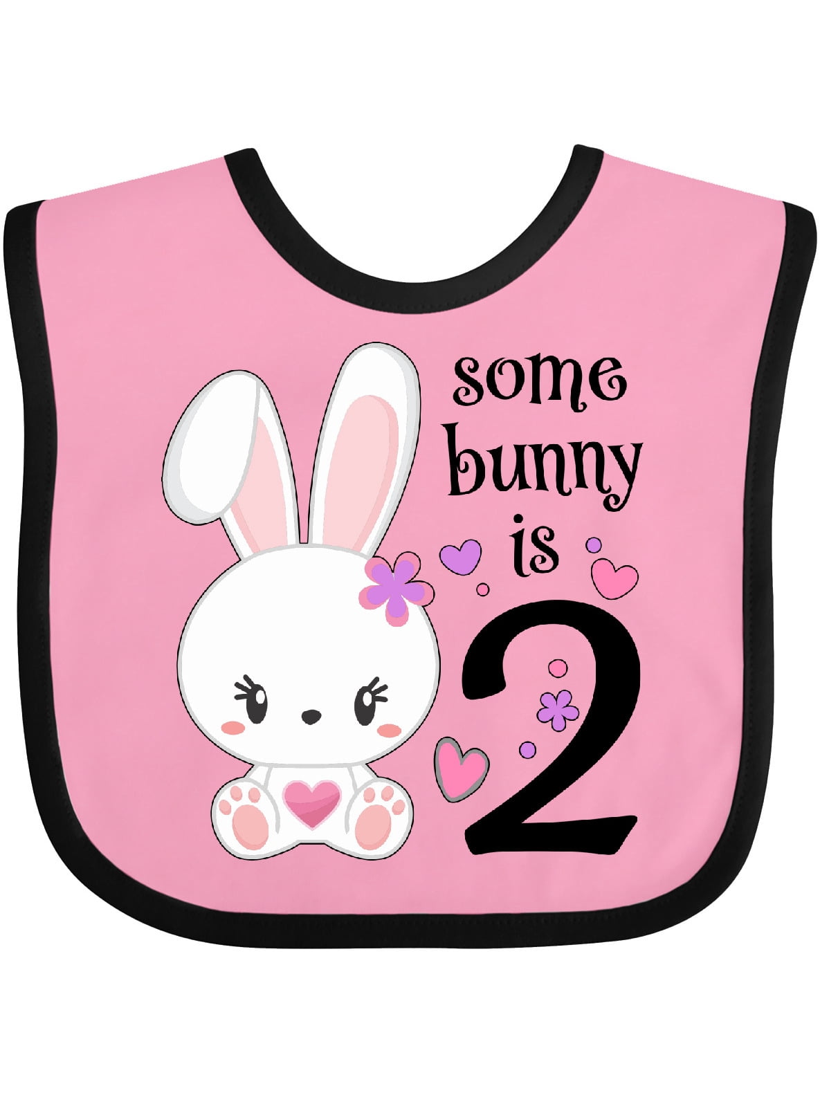 Inktastic Somebunny is Two-second Birthday Bunny Boys or Girls Baby Bib ...