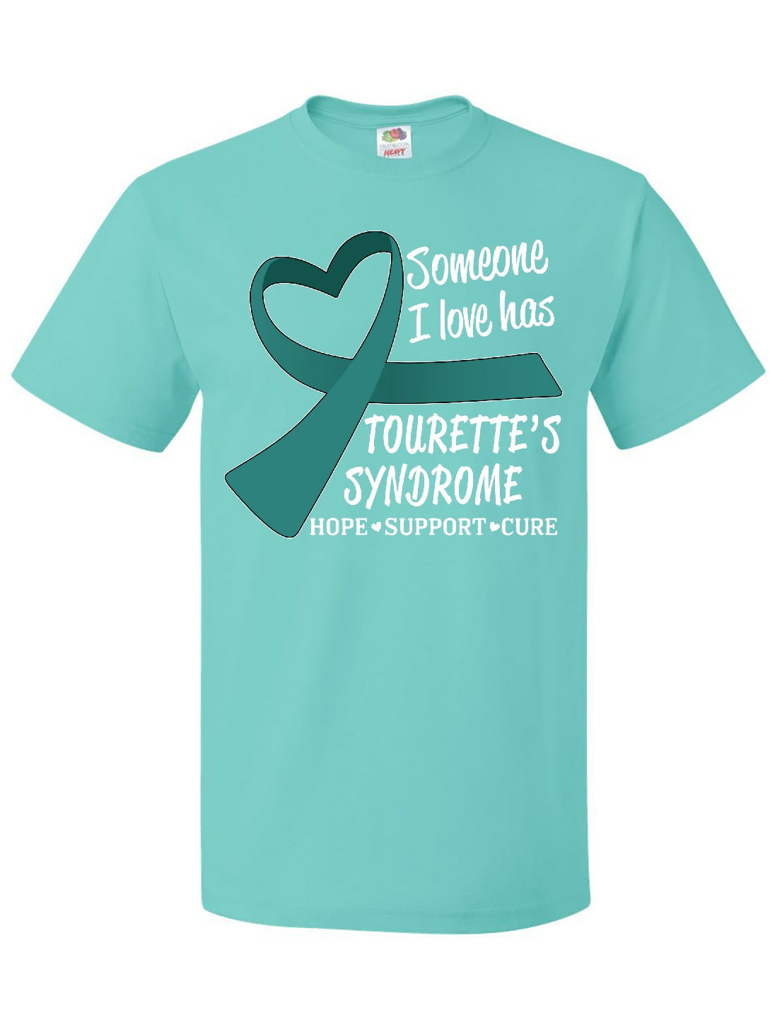 Inktastic Someone I Love Has Tourettes Syndrome- Teal Ribbon T-Shirt ...
