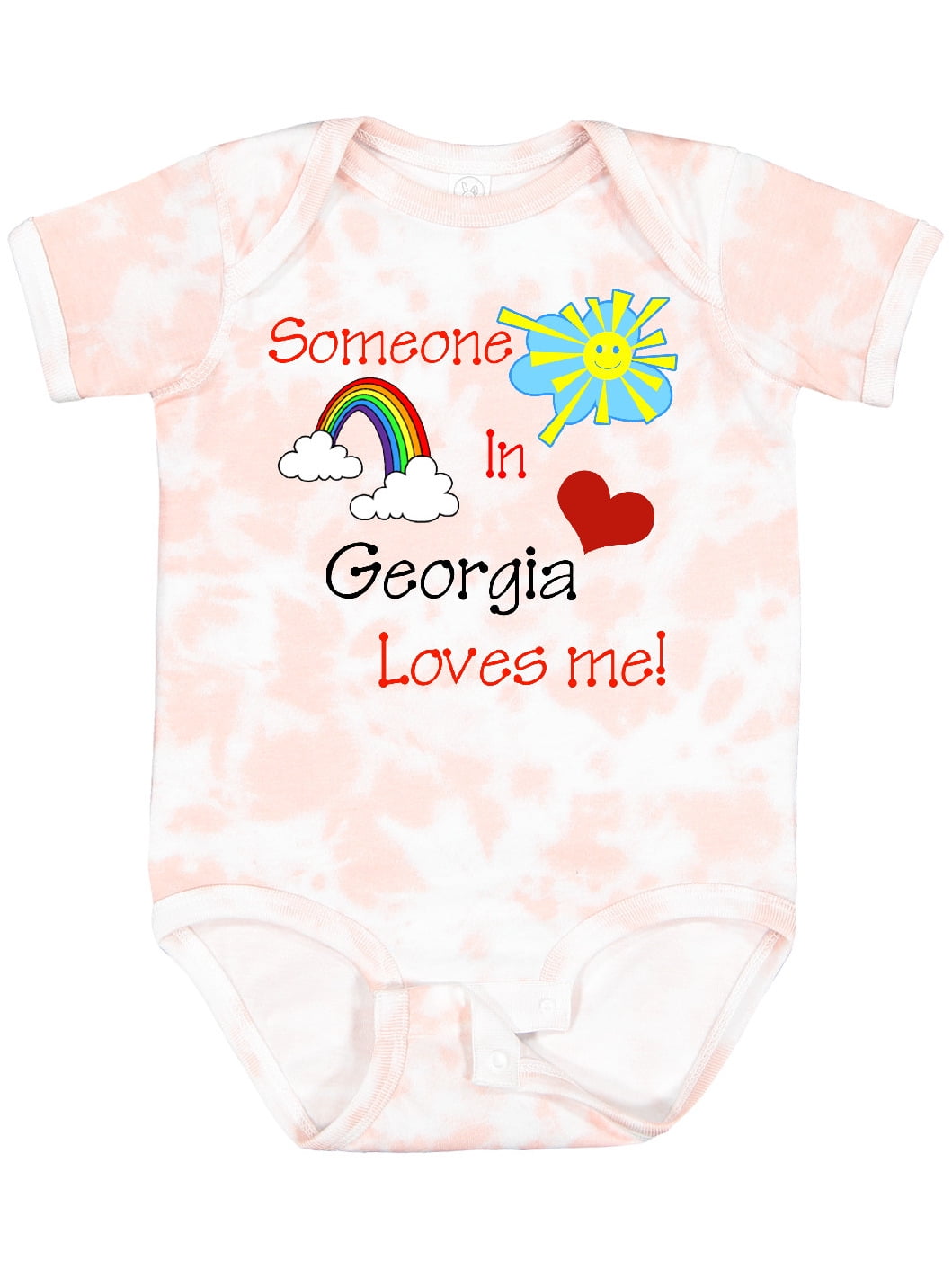 Inktastic Someone in Georgia Loves Me Boys or Girls Baby Bodysuit ...