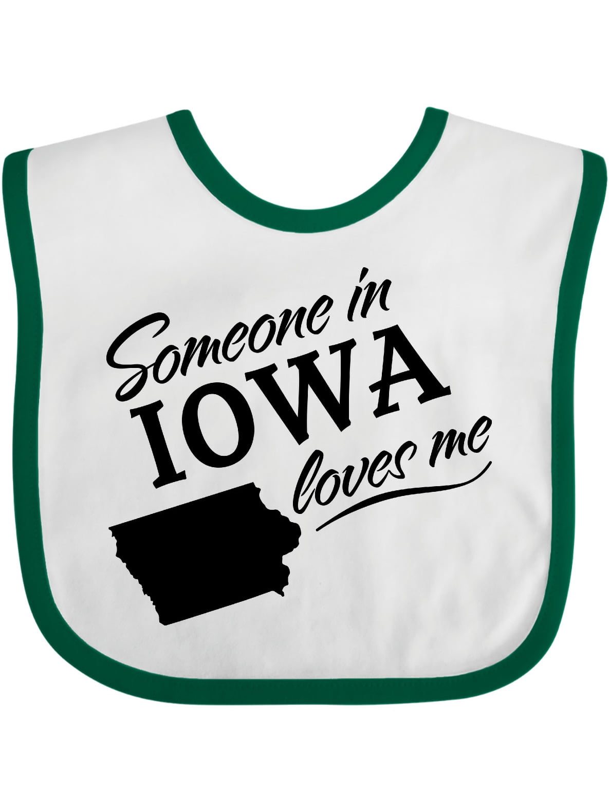 Inktastic Someone in Iowa Loves Me Boys or Girls Baby Bib - Walmart.com