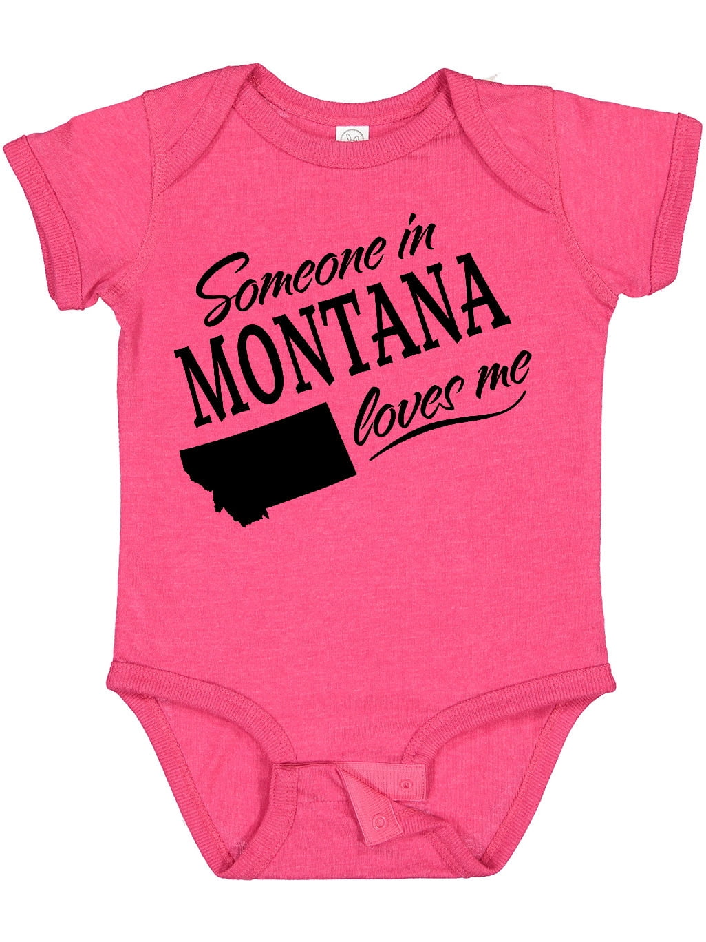 Inktastic Someone in Montana Loves Me Boys or Girls Baby Bodysuit ...