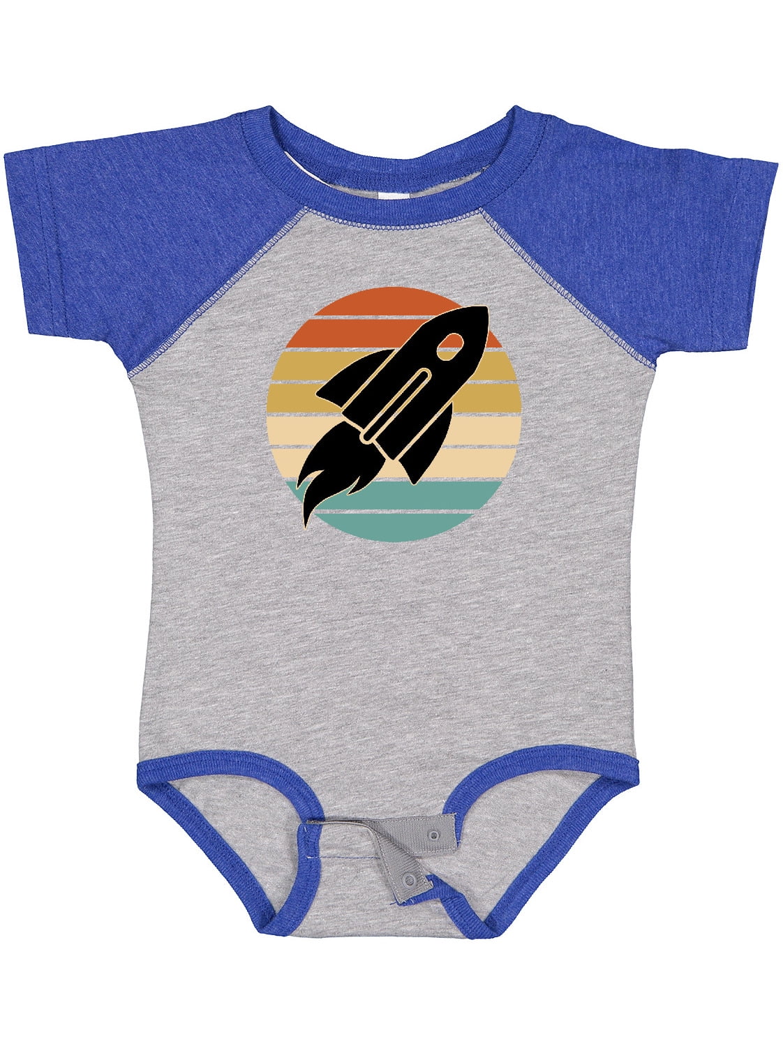 Inktastic Space Rocket Retro Sunset Boys or Girls Baby Bodysuit ...