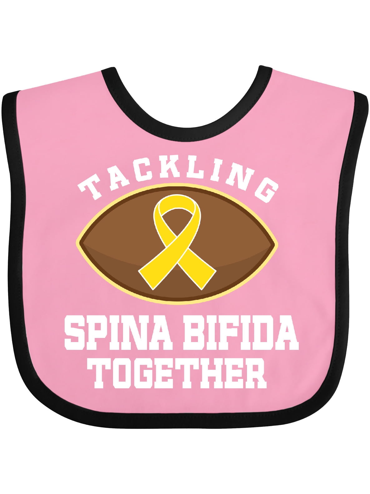 Inktastic Spina Bifida Awareness Ribbon Boys or Girls Baby Bib ...