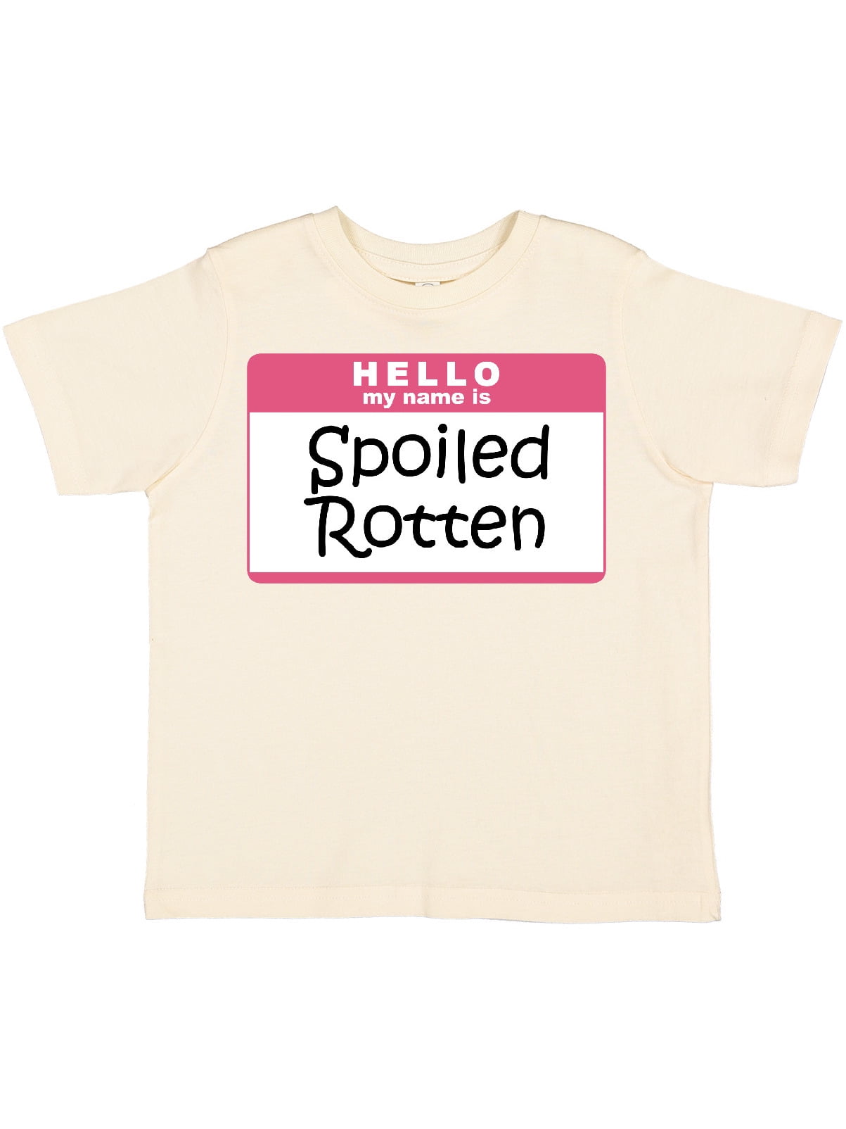 Inktastic Spoiled Rotten Name Tag Boys or Girls Toddler T-Shirt ...