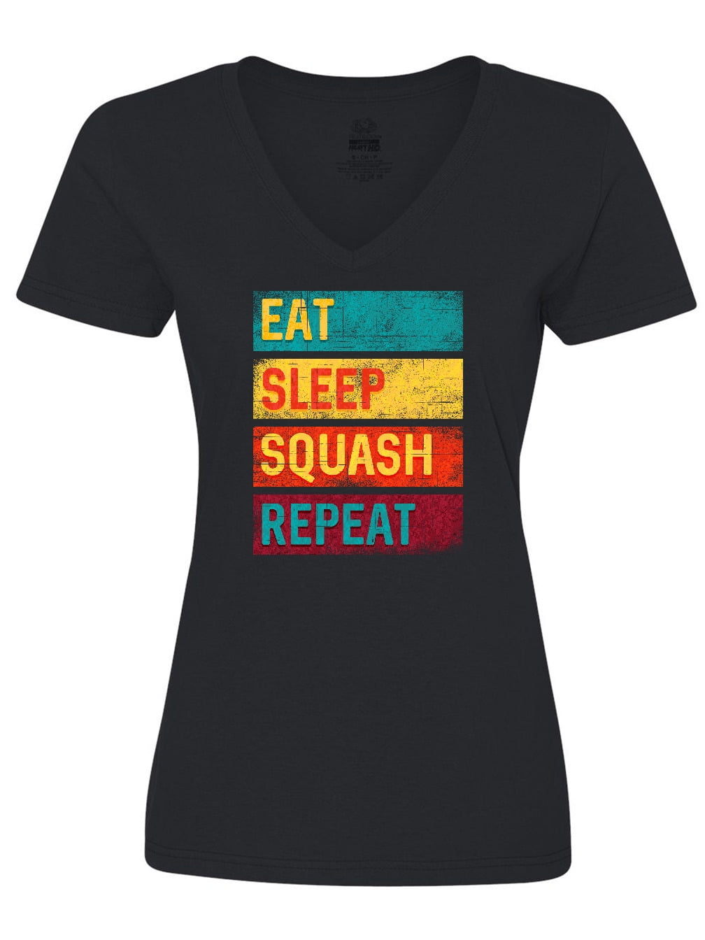 Inktastic Squash Player Eat Sleep Squash Repeat Women's V-Neck T-Shirt ...