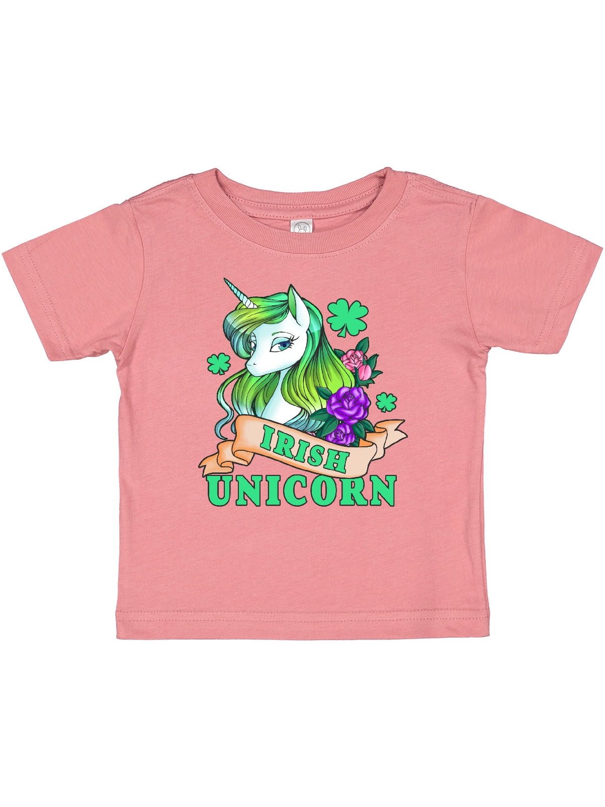 Inktastic St Patricks Day Irish Unicorn Illustration with Shamrocks ...