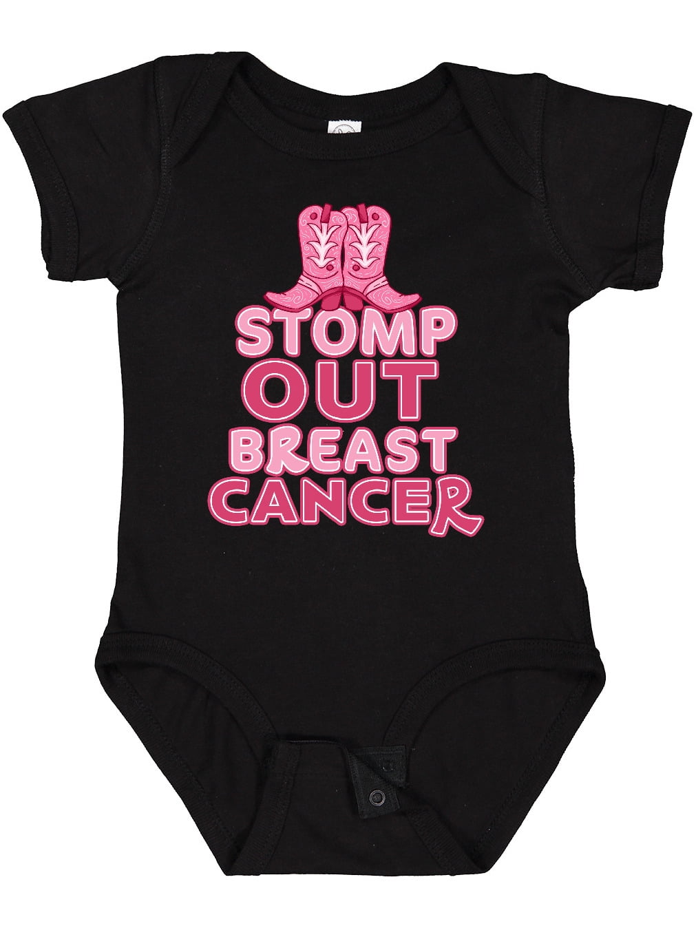 Inktastic Stomp Out Breast Cancer with Pink Cowgirl Boots Boys or Girls ...