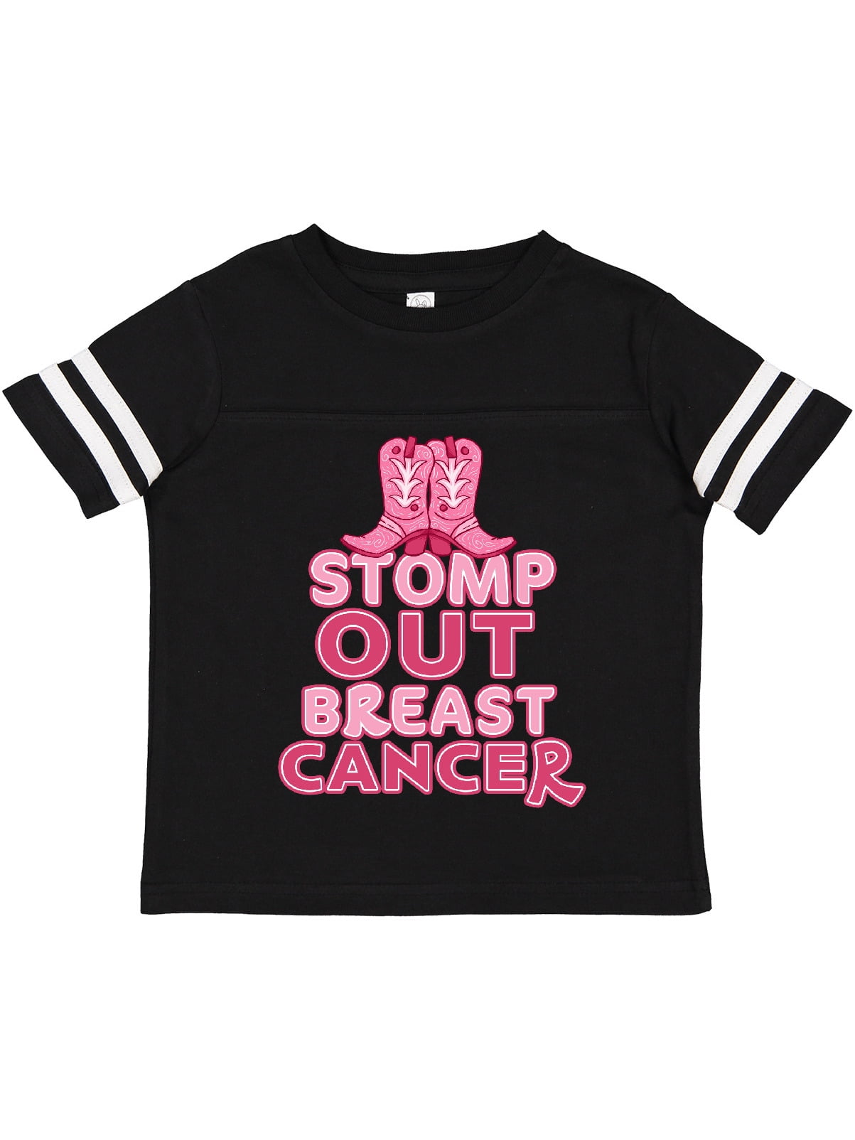 Inktastic Stomp Out Breast Cancer with Pink Cowgirl Boots Gift Toddler ...