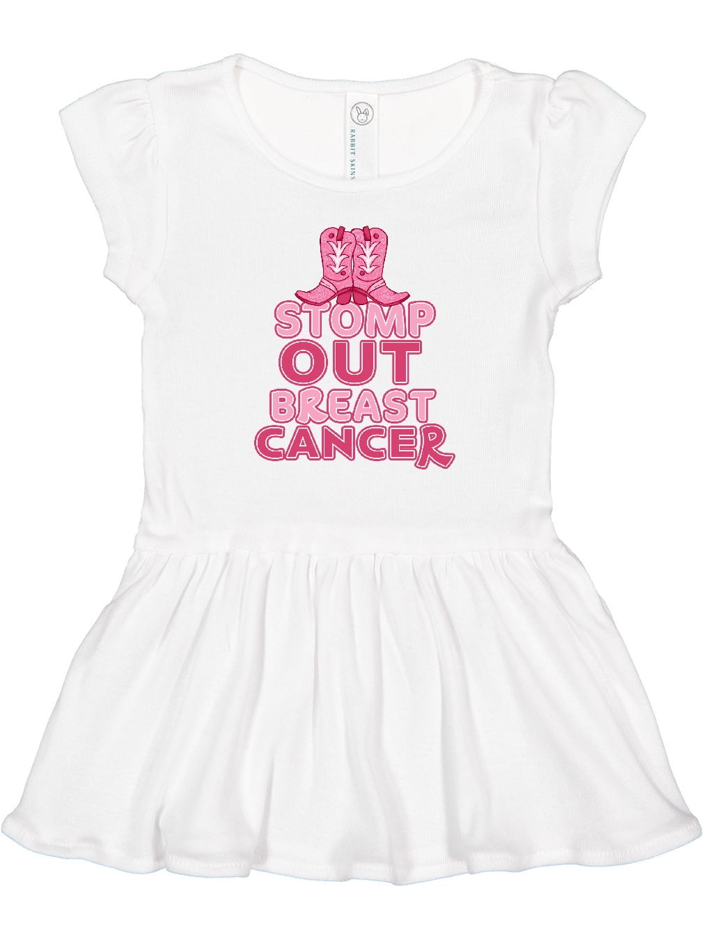 Inktastic Stomp Out Breast Cancer with Pink Cowgirl Boots Girls Toddler ...