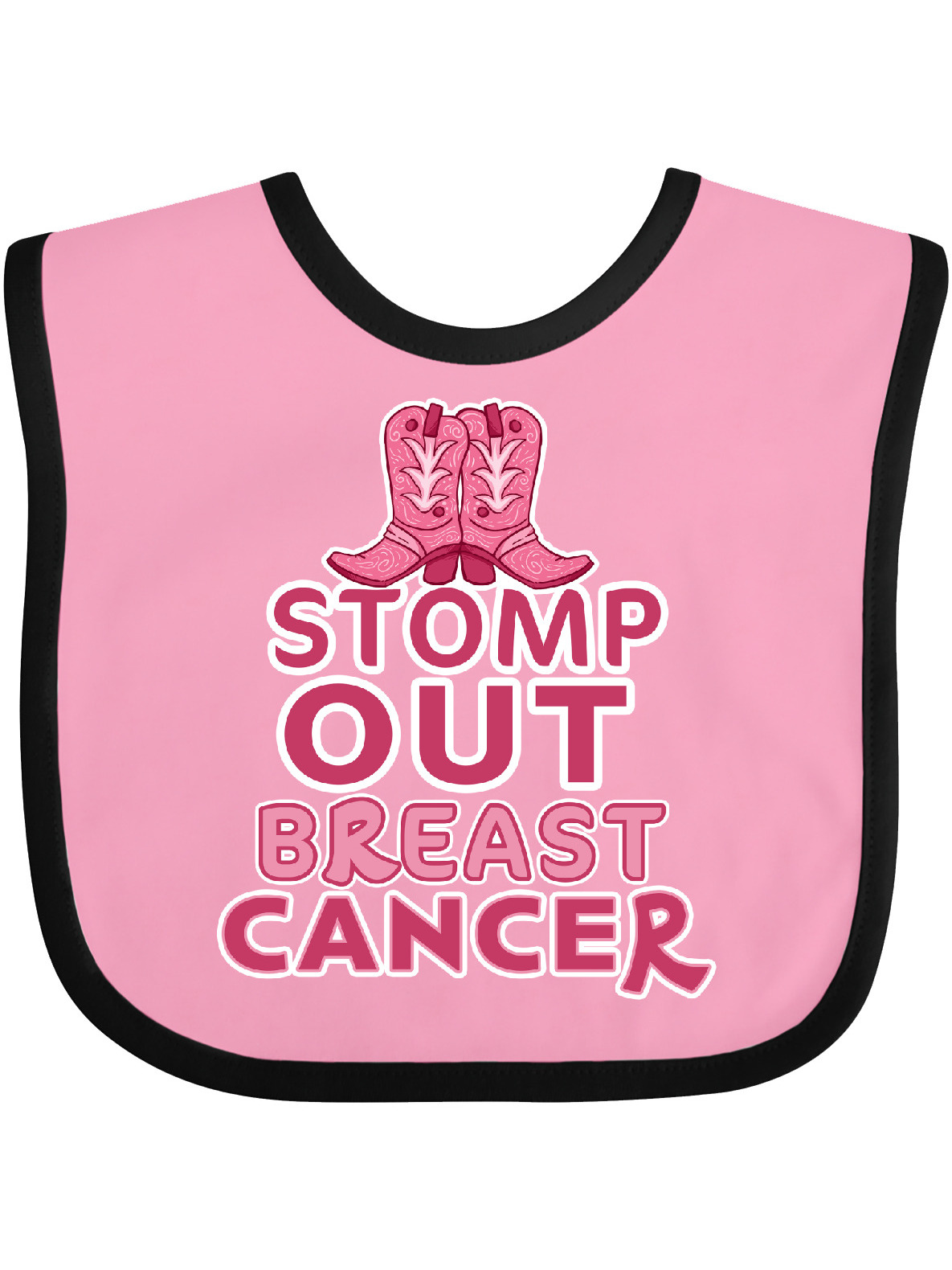 Inktastic Stomp out Breast Cancer with Pink Cowgirl Boots Boys or Girls ...