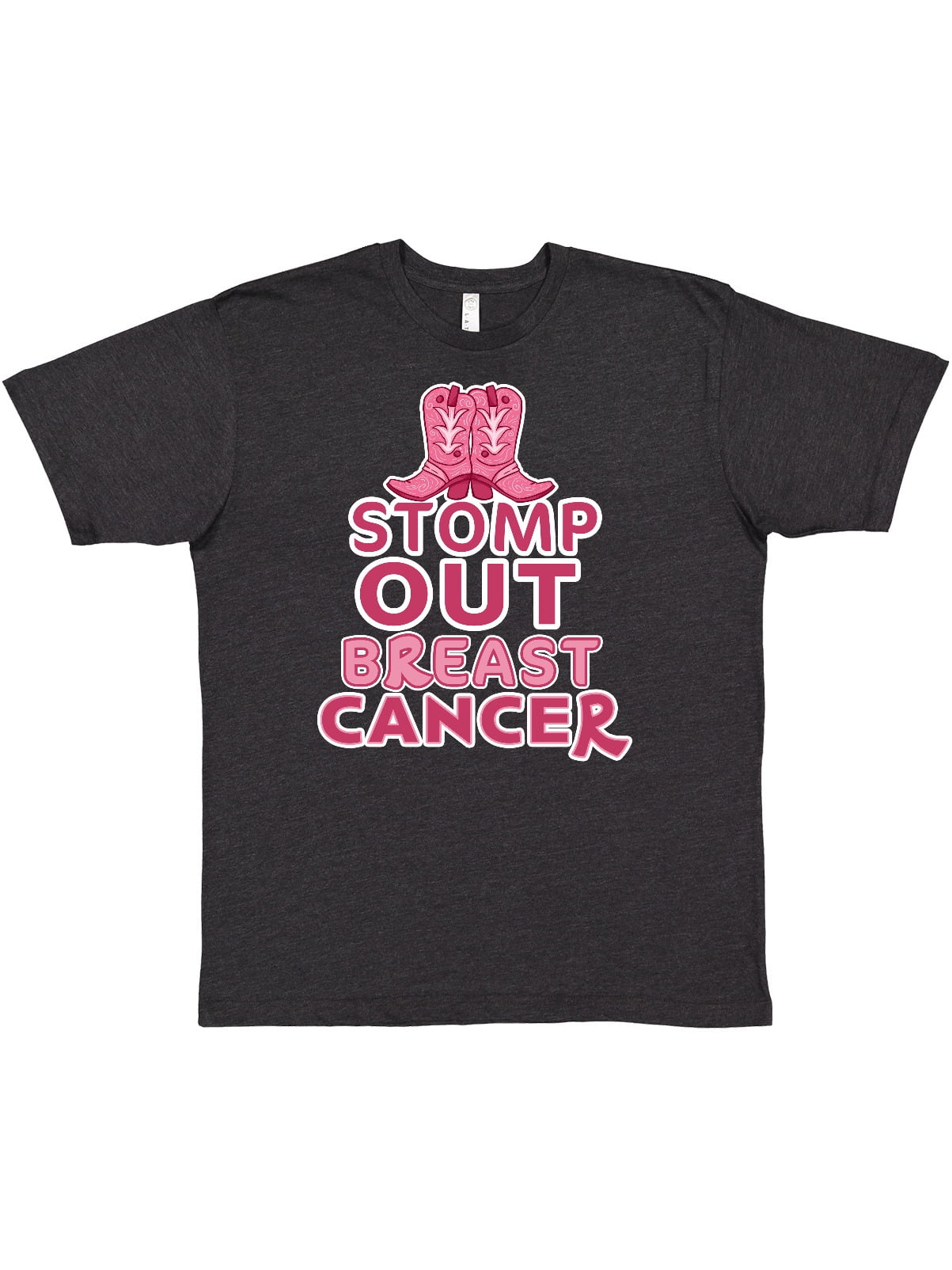 Inktastic Stomp out Breast Cancer with Pink Cowgirl Boots T-Shirt ...