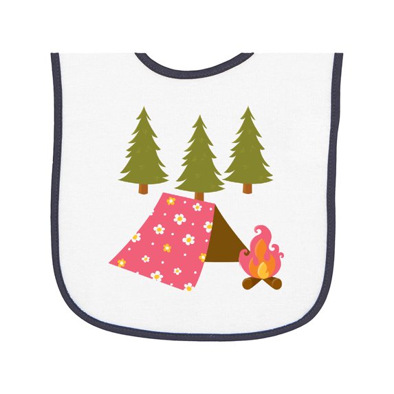 Inktastic Summer Camp Girls Camping Baby Terry Cloth Bib - Walmart.com