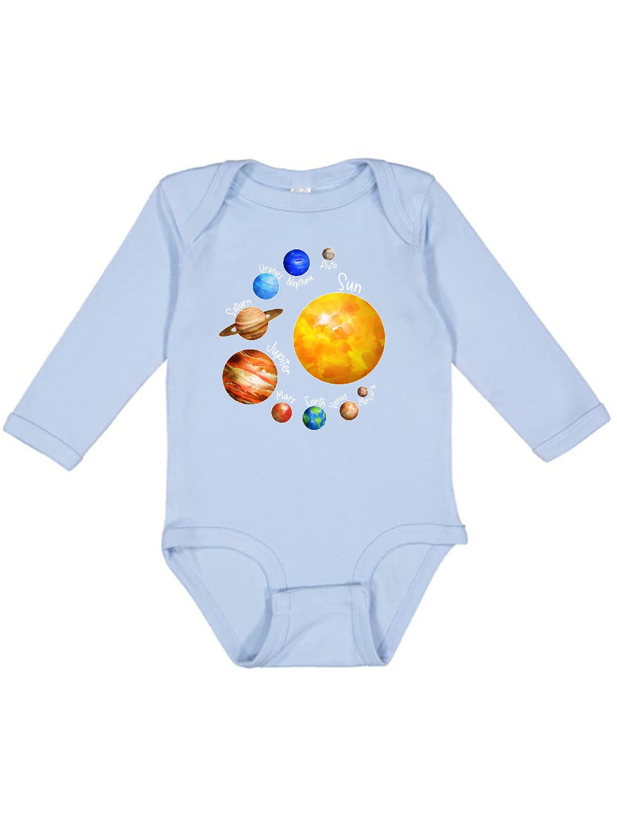 Inktastic Sun and Planets- Yes, and Pluto Boys or Girls Long Sleeve ...