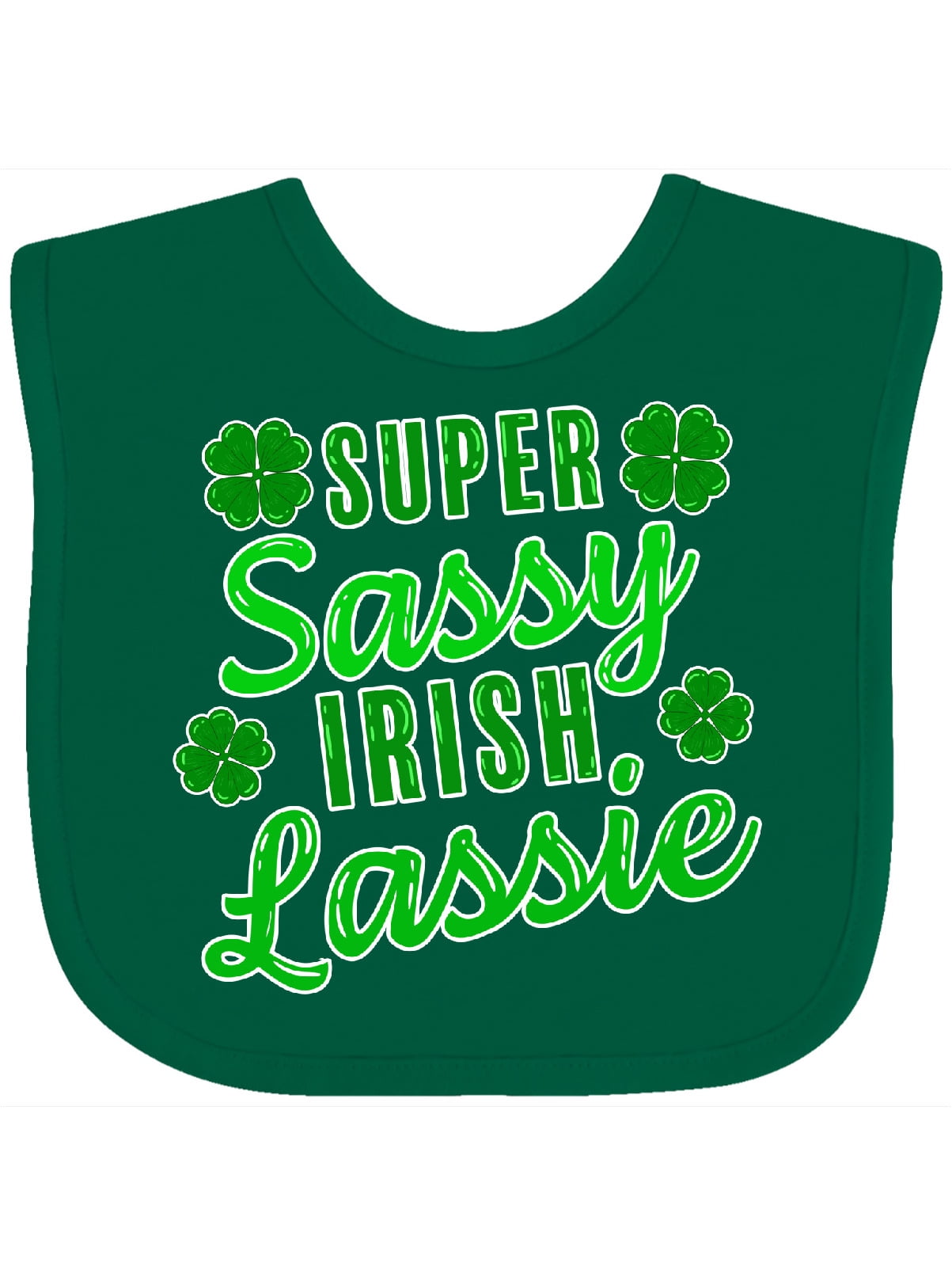 Inktastic Super Sassy Irish Lassy with Green 4 Leaf Clovers Boys or ...
