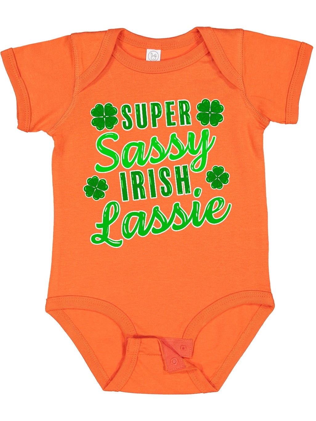 Inktastic Super Sassy Irish Lassy with Green 4 Leaf Clovers Boys or ...