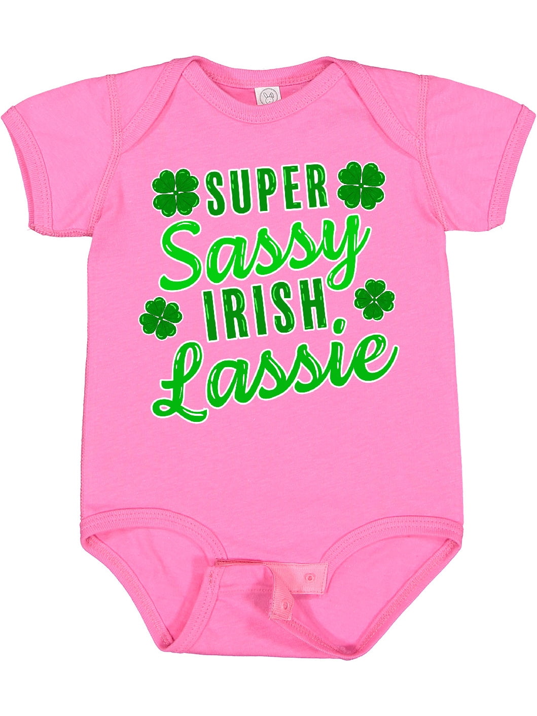 Inktastic Super Sassy Irish Lassy with Green 4 Leaf Clovers Boys or ...