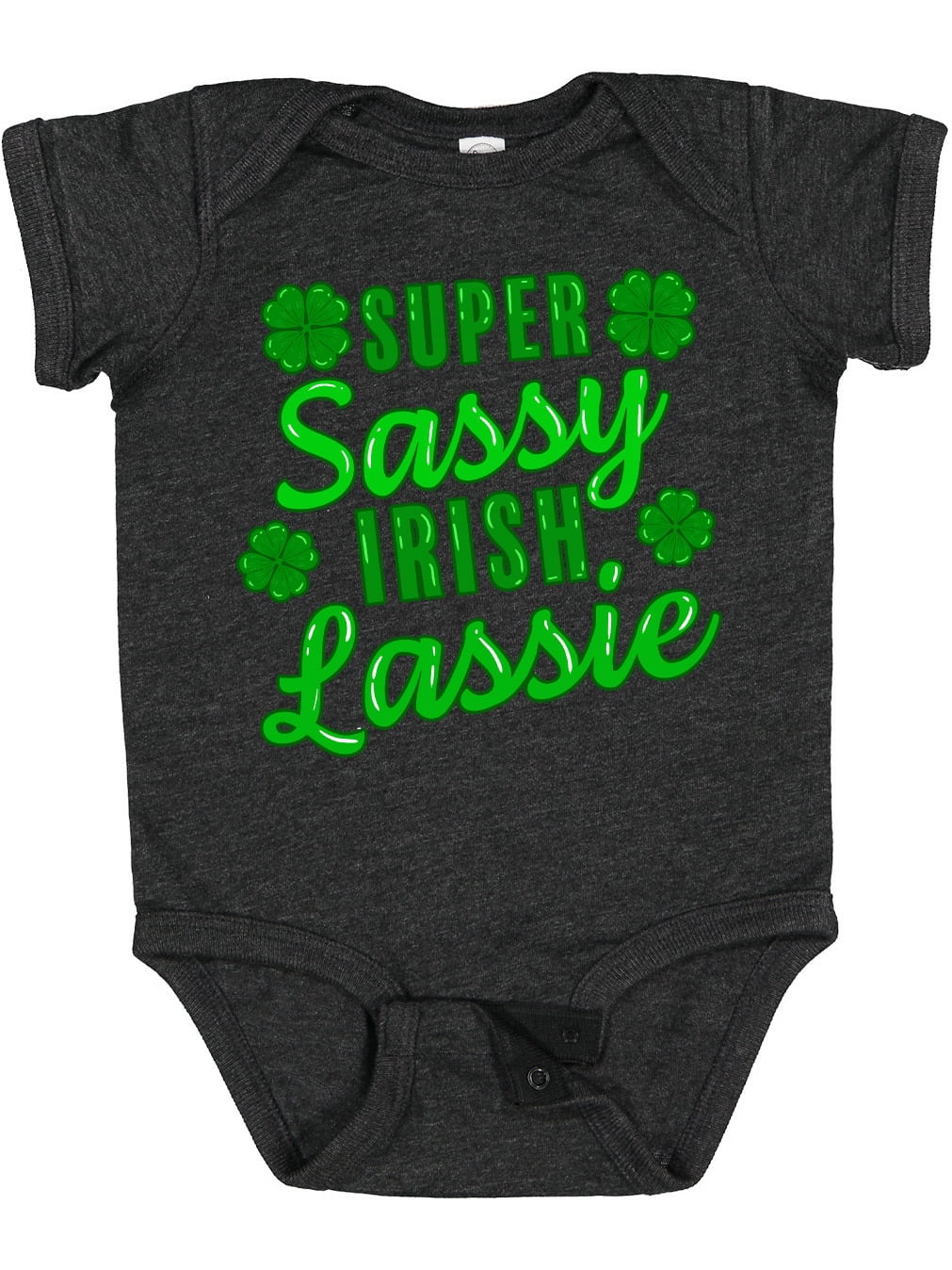 Inktastic Super Sassy Irish Lassy with Green 4 Leaf Clovers Boys or ...