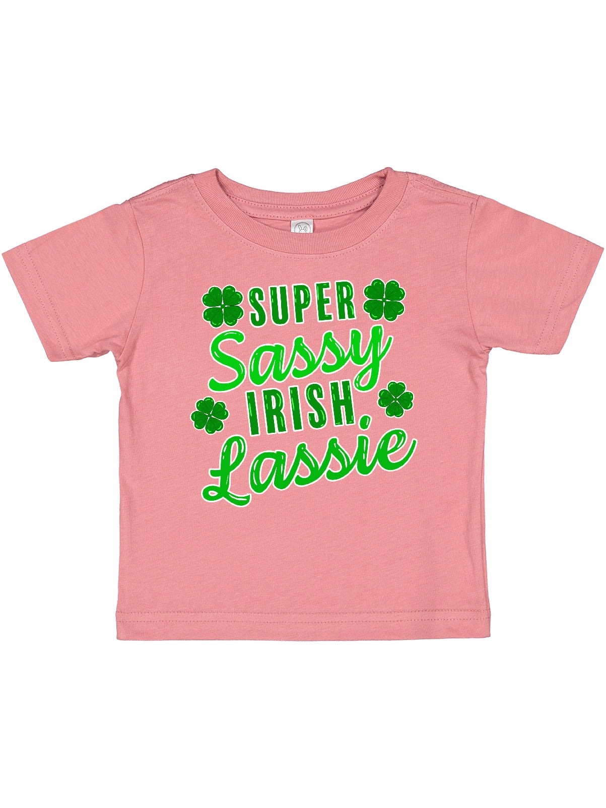Inktastic Super Sassy Irish Lassy with Green 4 Leaf Clovers Boys or ...