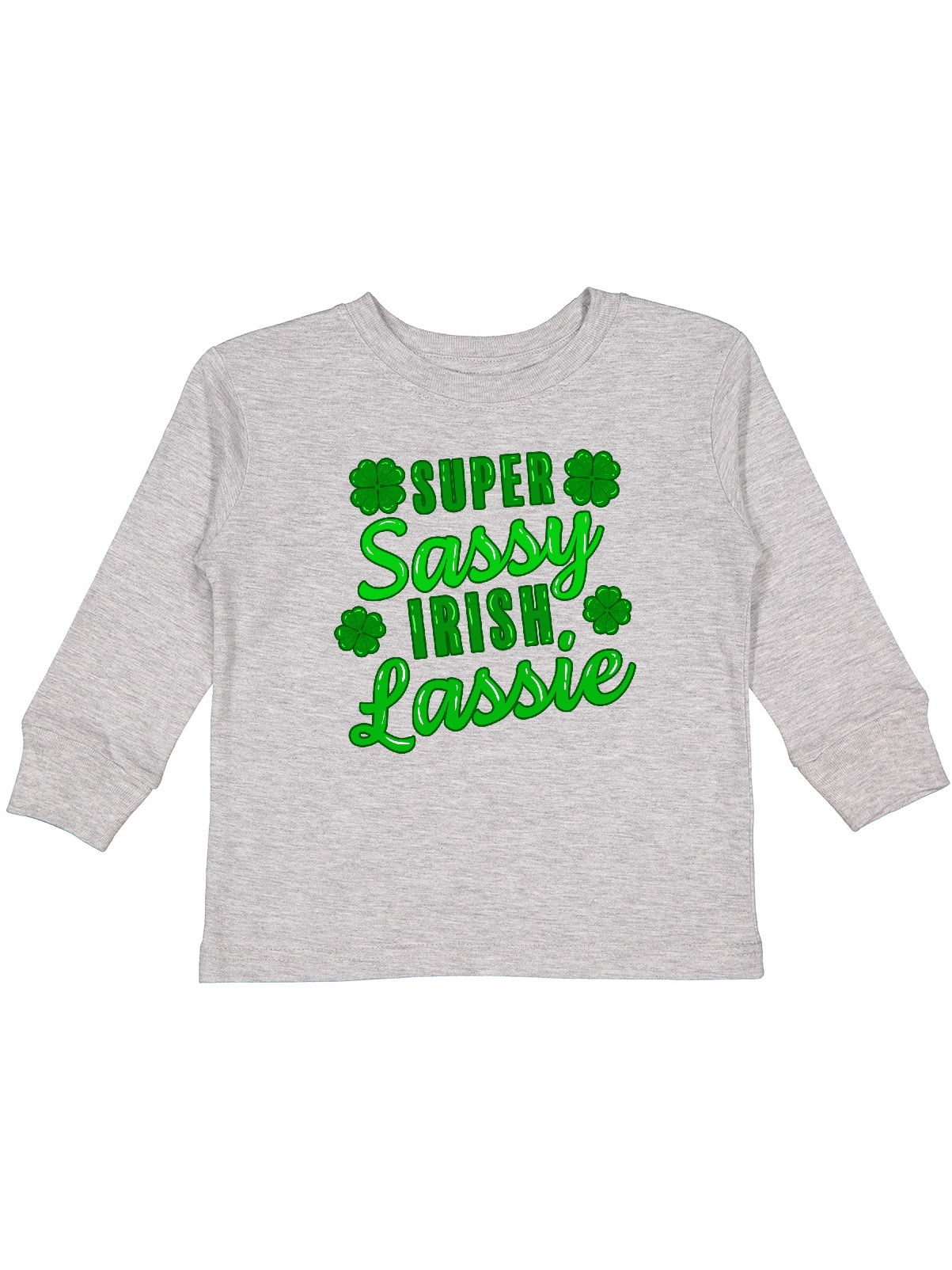 Inktastic Super Sassy Irish Lassy with Green 4 Leaf Clovers Boys or ...
