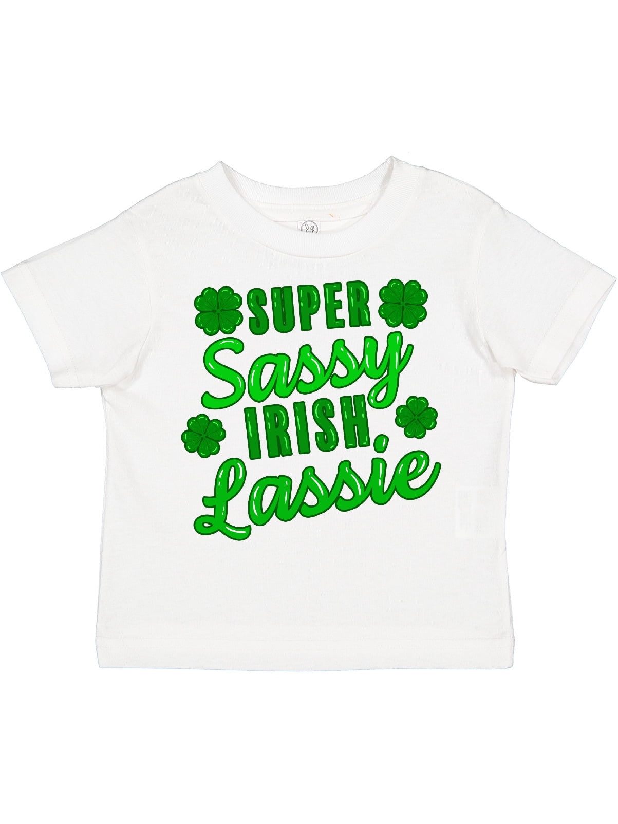 Inktastic Super Sassy Irish Lassy with Green 4 Leaf Clovers Boys or ...