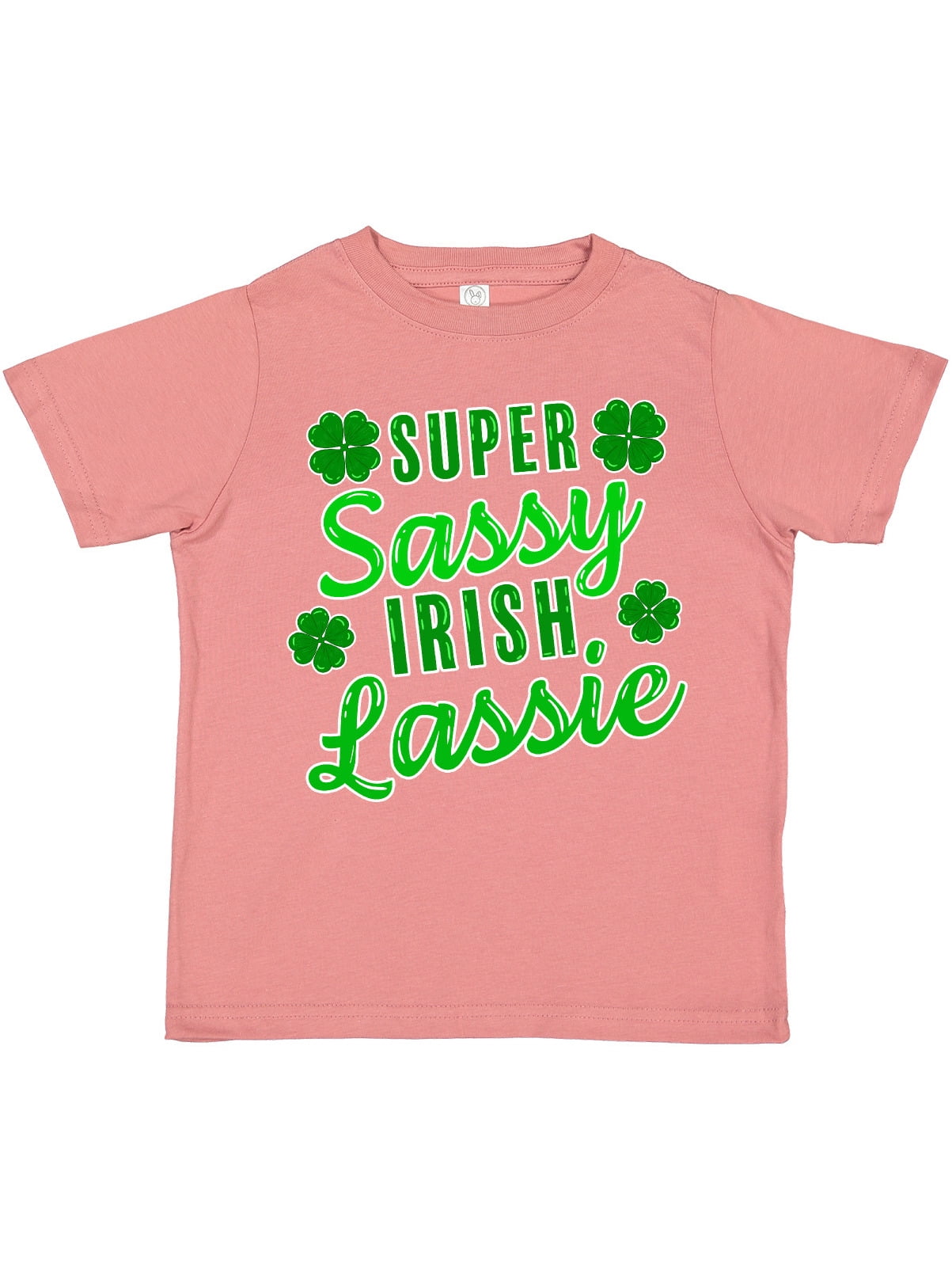 Inktastic Super Sassy Irish Lassy with Green 4 Leaf Clovers Boys or ...