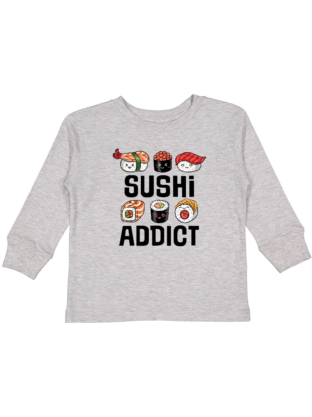 Inktastic Sushi Addict Funny Sushi Gift Boys or Girls Long Sleeve ...