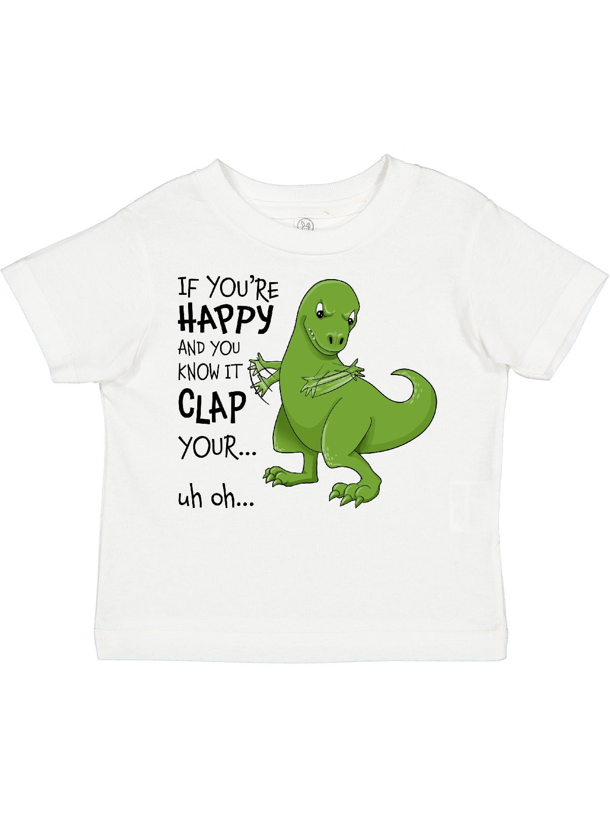 Inktastic T-Rex Can't Clap Boys or Girls Toddler T-Shirt - Walmart.com