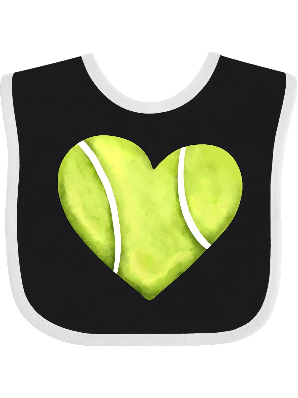 Inktastic Tennis Ball in Heart Boys or Girls Baby Bib - Walmart.com