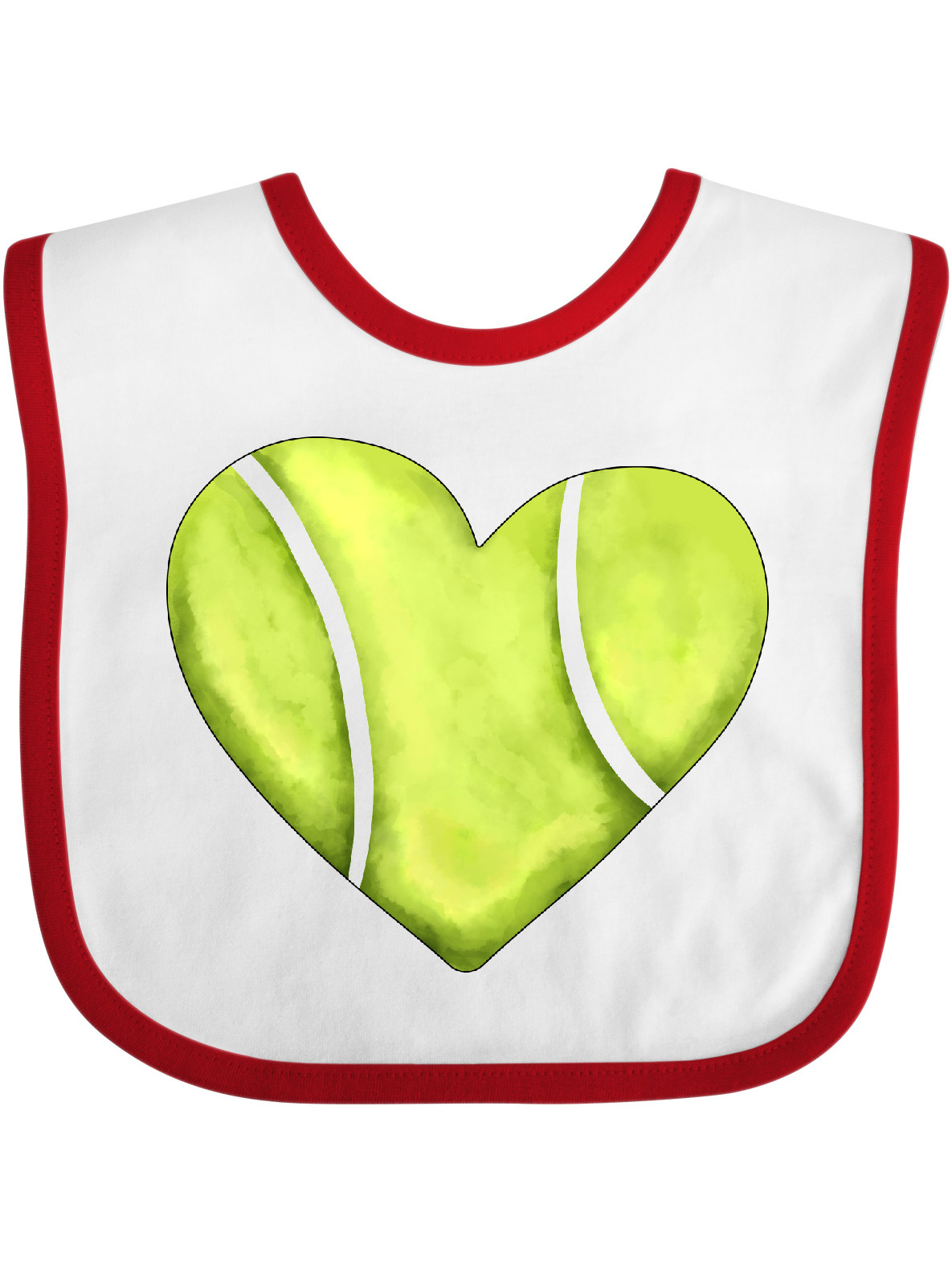 Inktastic Tennis Ball in Heart Boys or Girls Baby Bib - Walmart.com