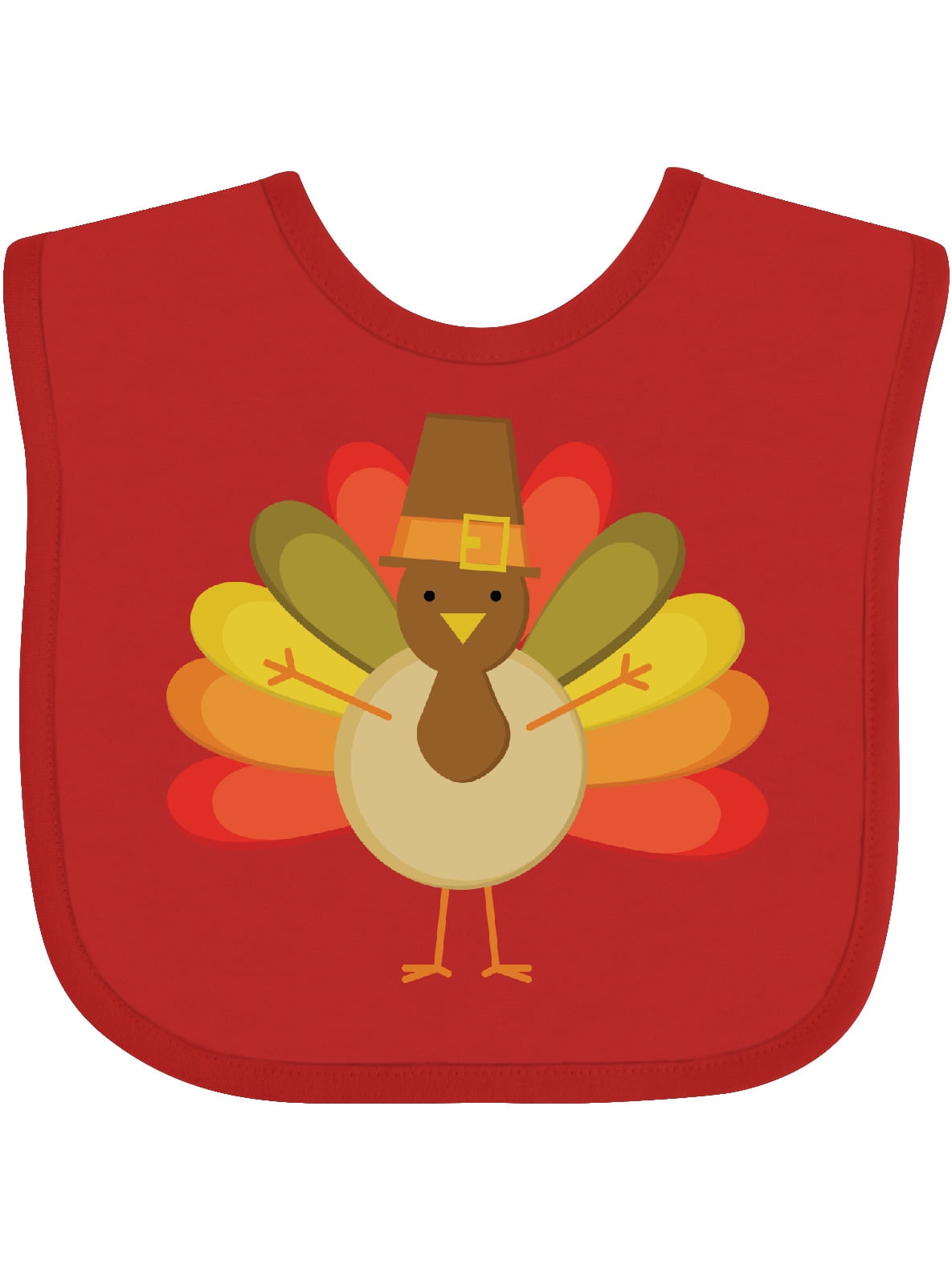 Inktastic Thanksgiving Pilgrim Turkey Holiday Boys or Girls Baby Bib ...