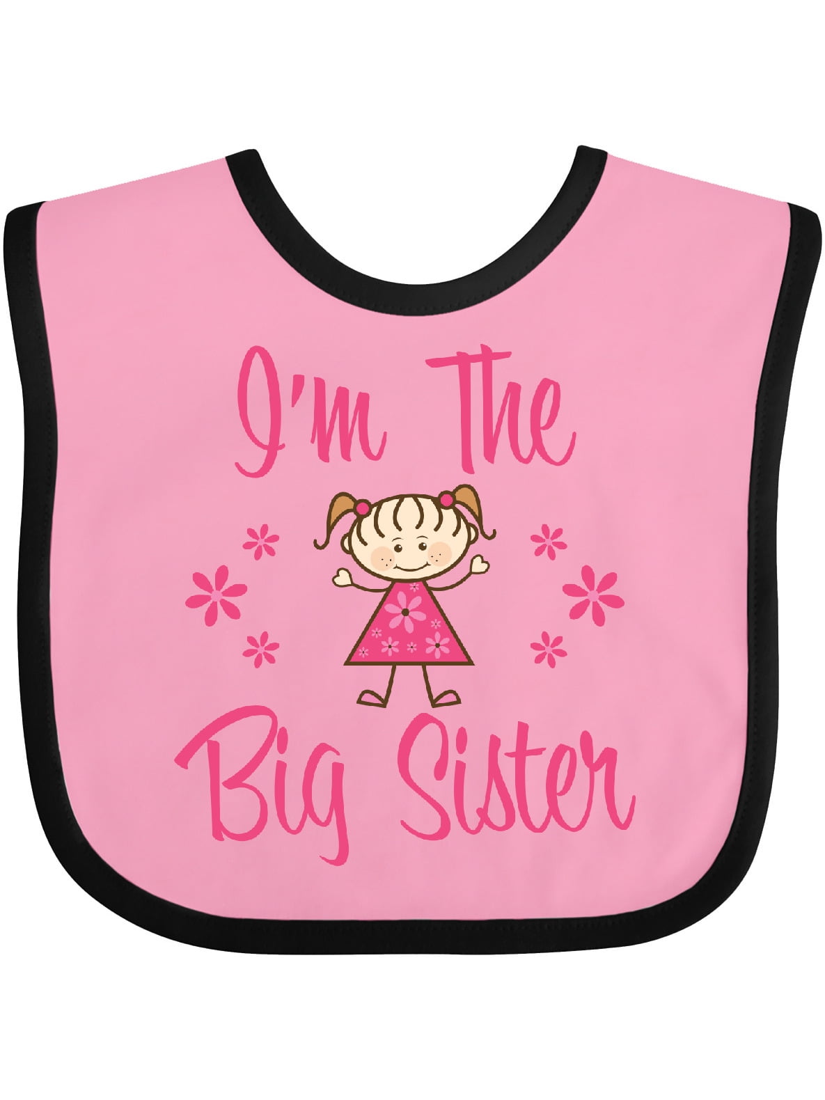 Inktastic The Big Sister Girls Baby Bib - Walmart.com