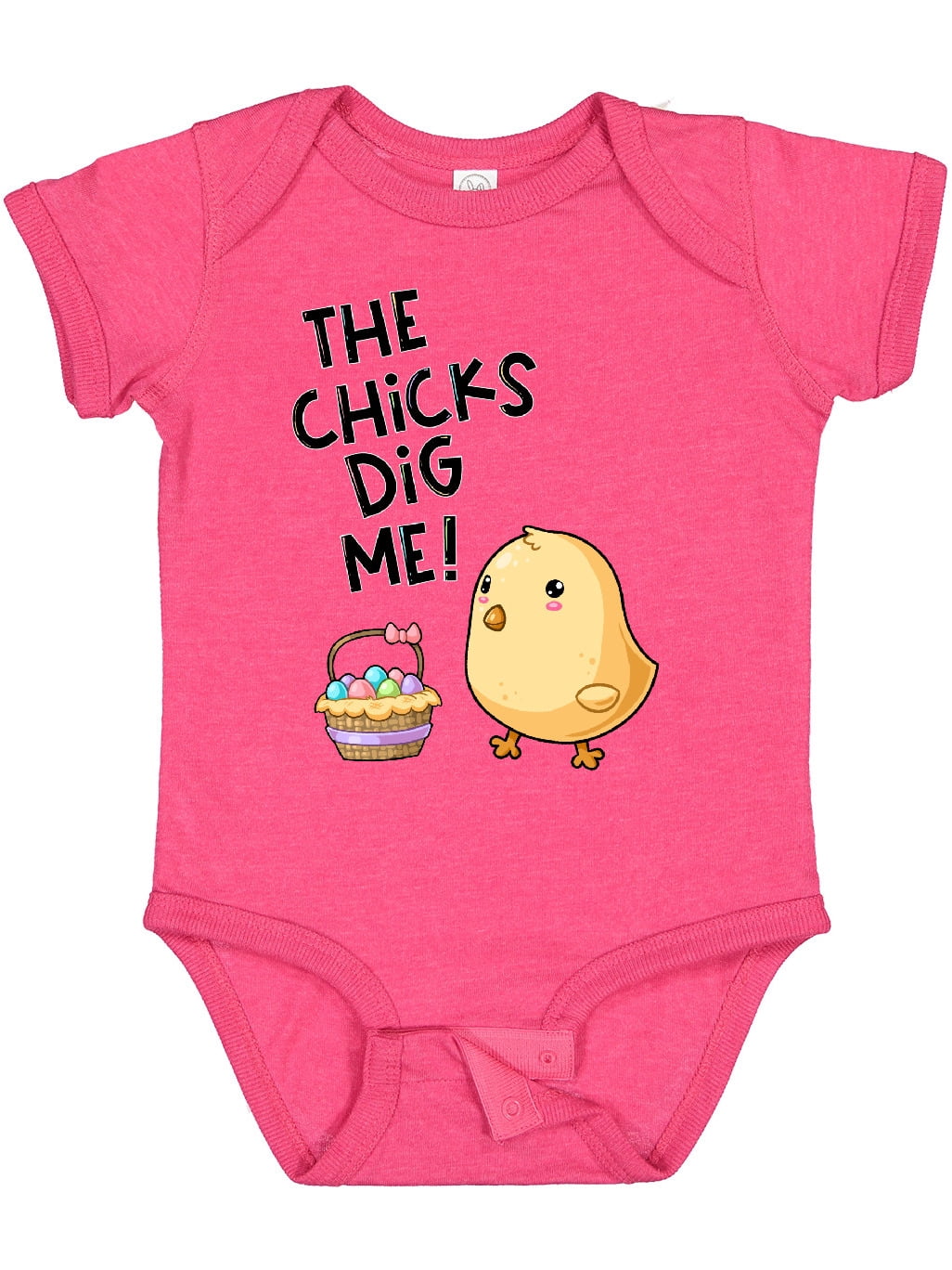 Inktastic The Chicks Dig Me Easter Baby Chick with Basket and Eggs Boys ...