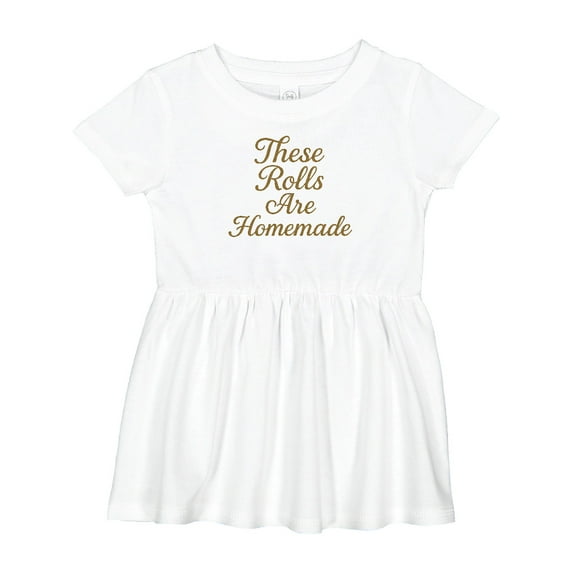 Inktastic These Rolls Are Homemade Funny Quote Girls Baby Dress ...