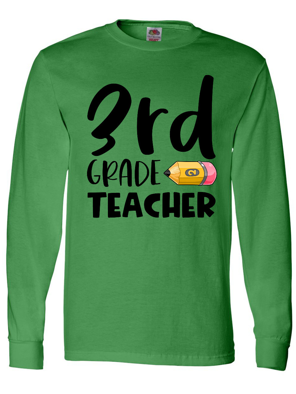 Inktastic Third Grade Teacher- Pencil Long Sleeve T-Shirt - Walmart.com