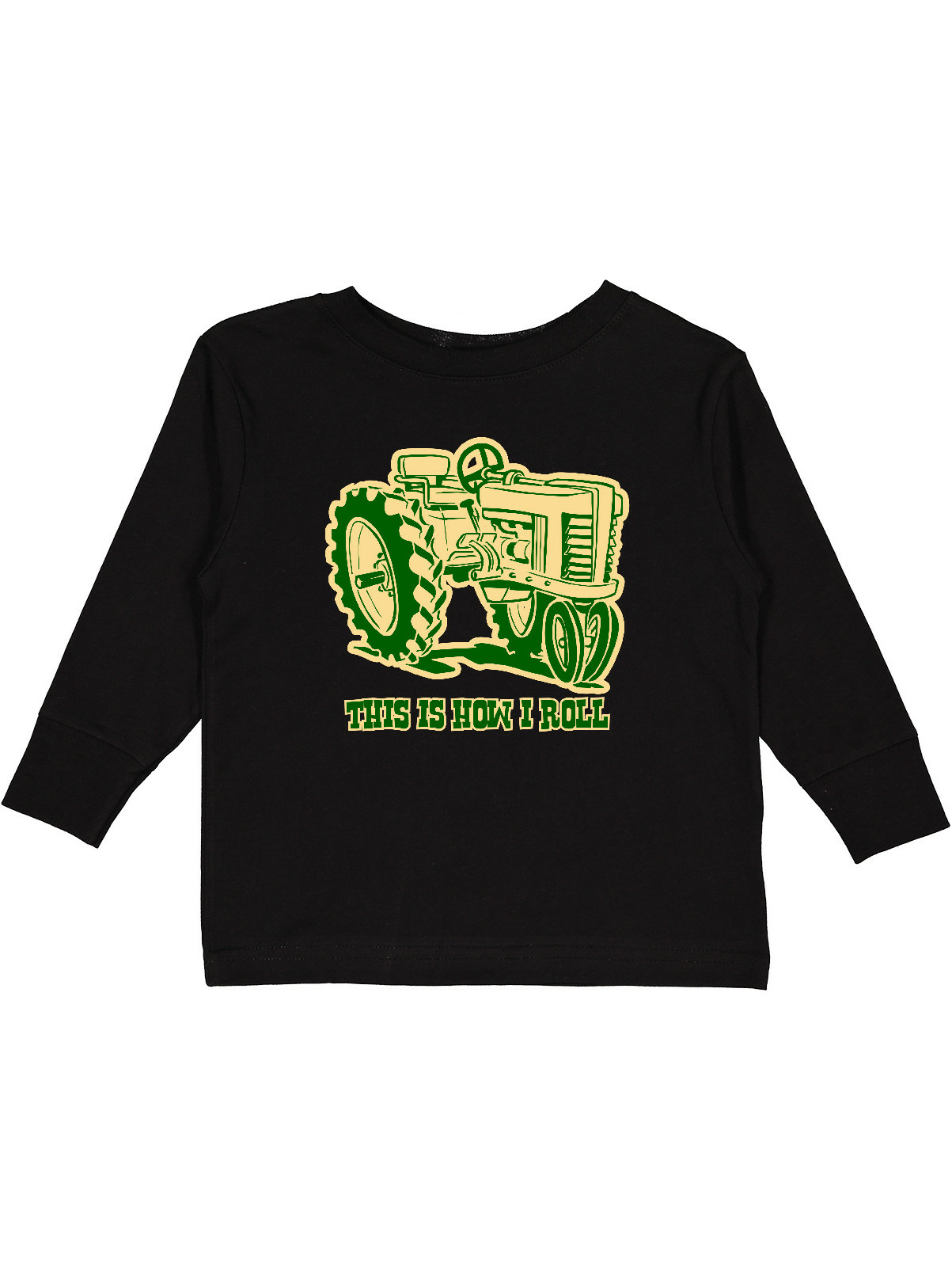 Inktastic This is How I Roll Tractor GRN Boys or Girls Long Sleeve Toddler T-Shirt - Walmart.com