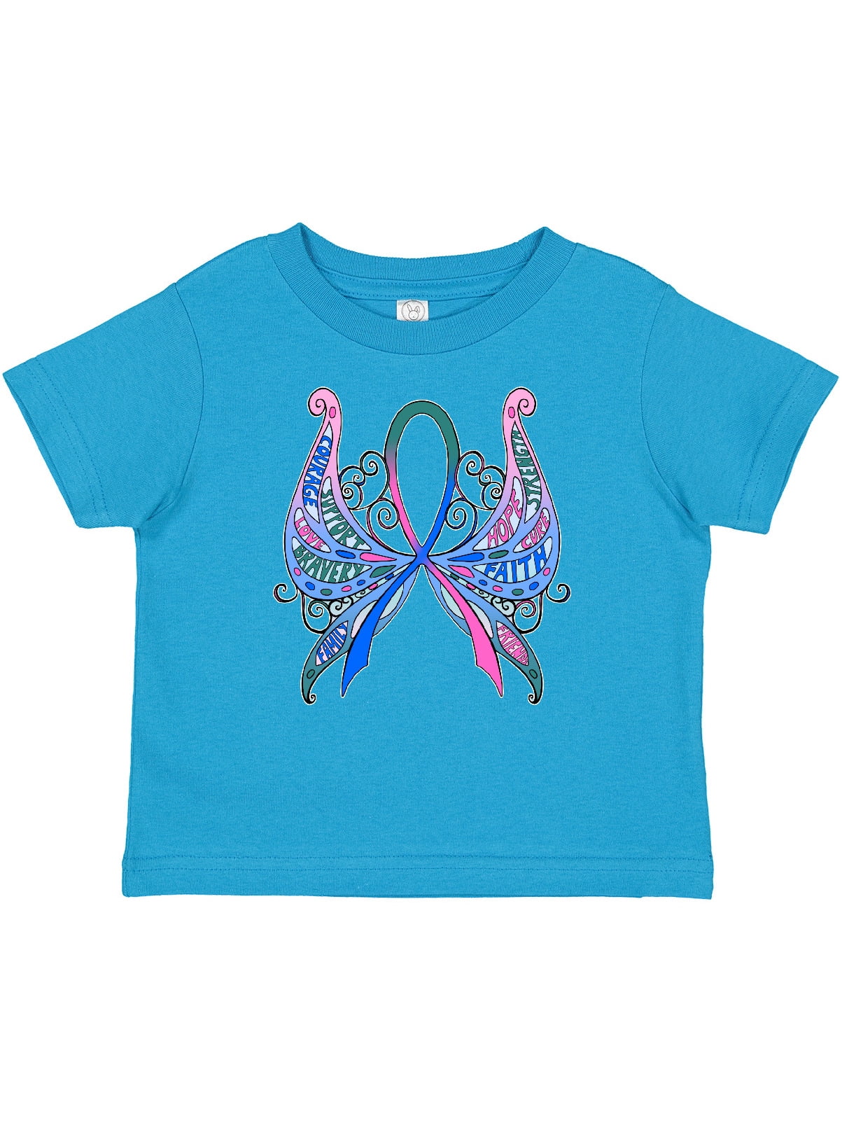 Inktastic Thyroid Cancer Awareness with Butterfly Ribbon Words Boys or ...