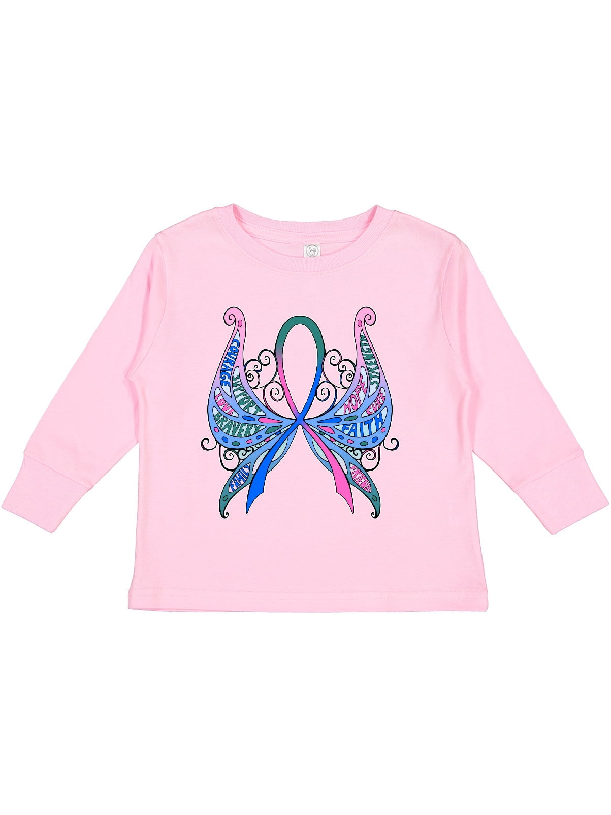 Inktastic Thyroid Cancer Awareness with Butterfly Ribbon Words Boys or ...
