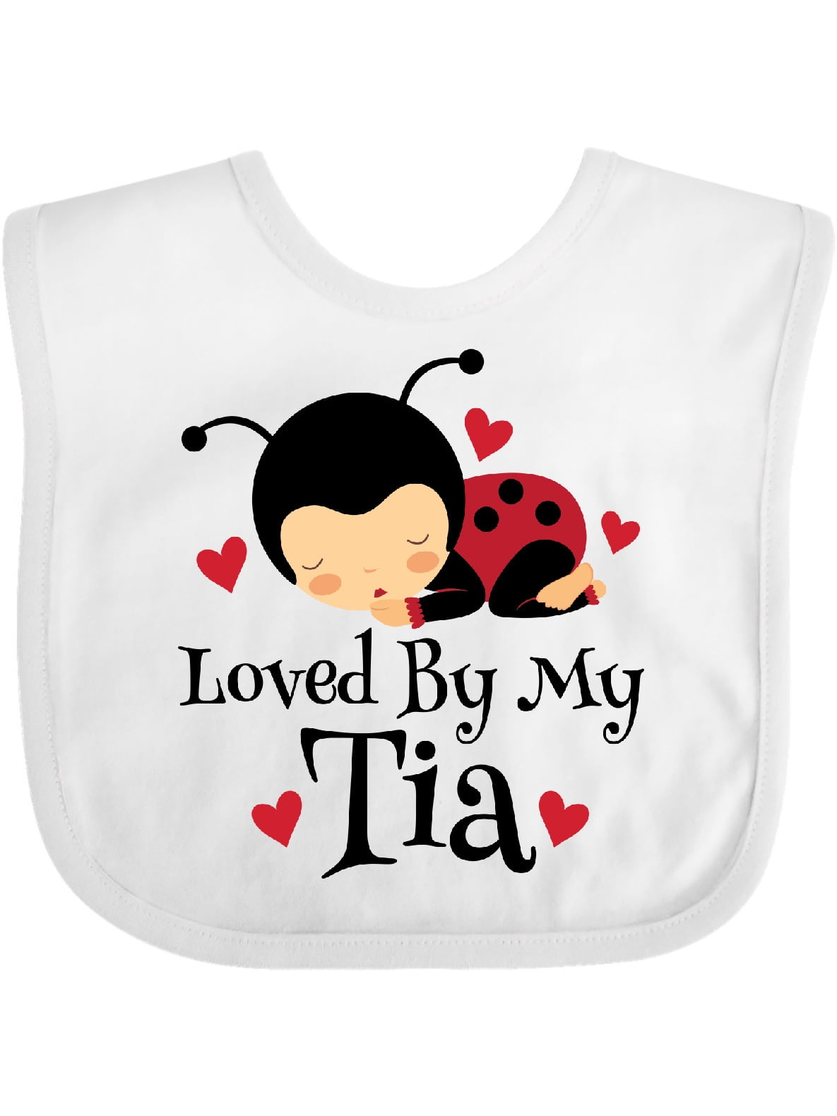 Inktastic Tia Aunt Loves Me Ladybug Boys or Girls Baby Bib - Walmart.com