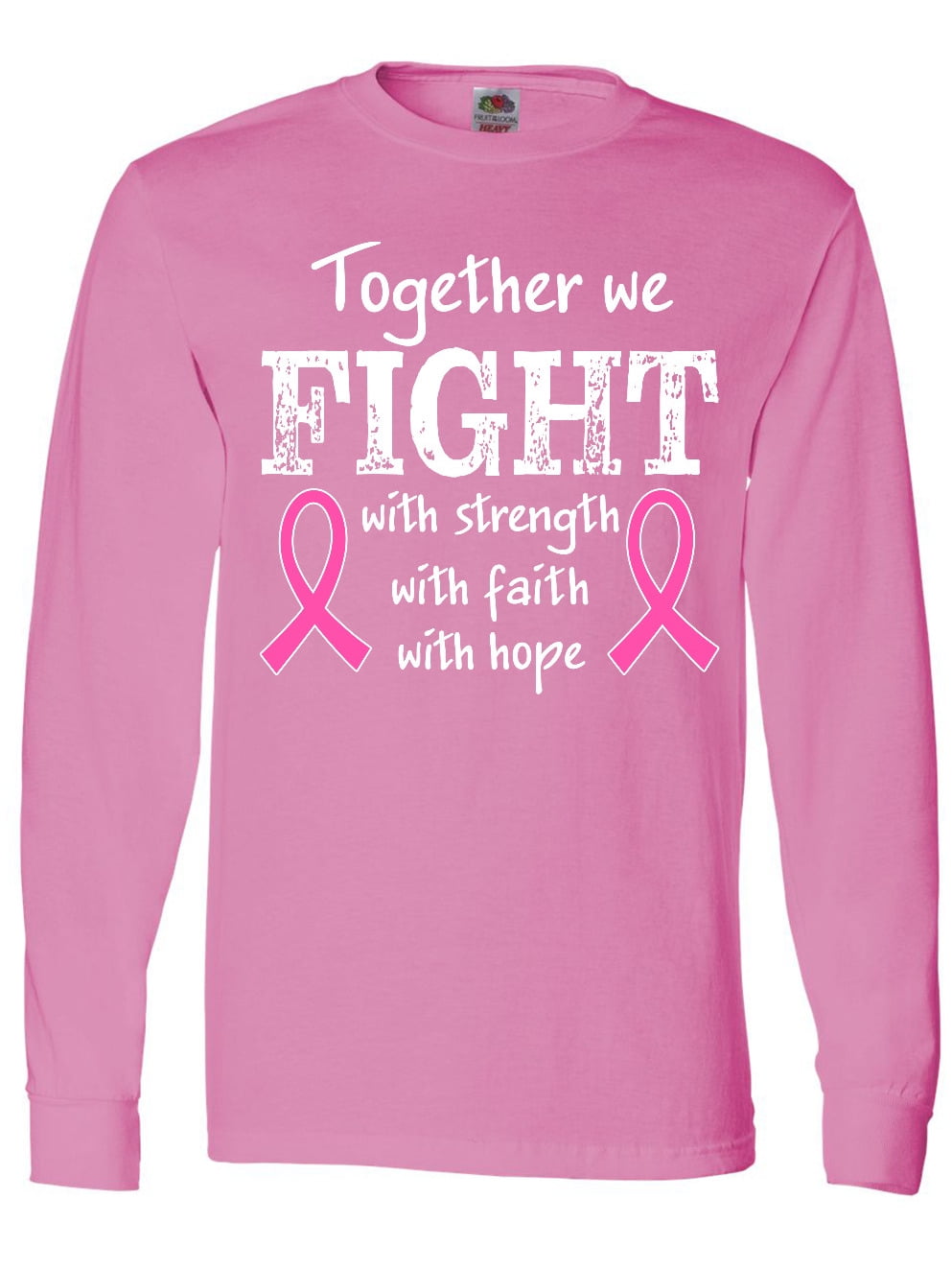 Inktastic Together We Fight Breast Cancer Awareness Long Sleeve T-Shirt - Walmart.com