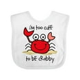 Inktastic Too Cute Crab Boys or Girls Baby Bib - Walmart.com