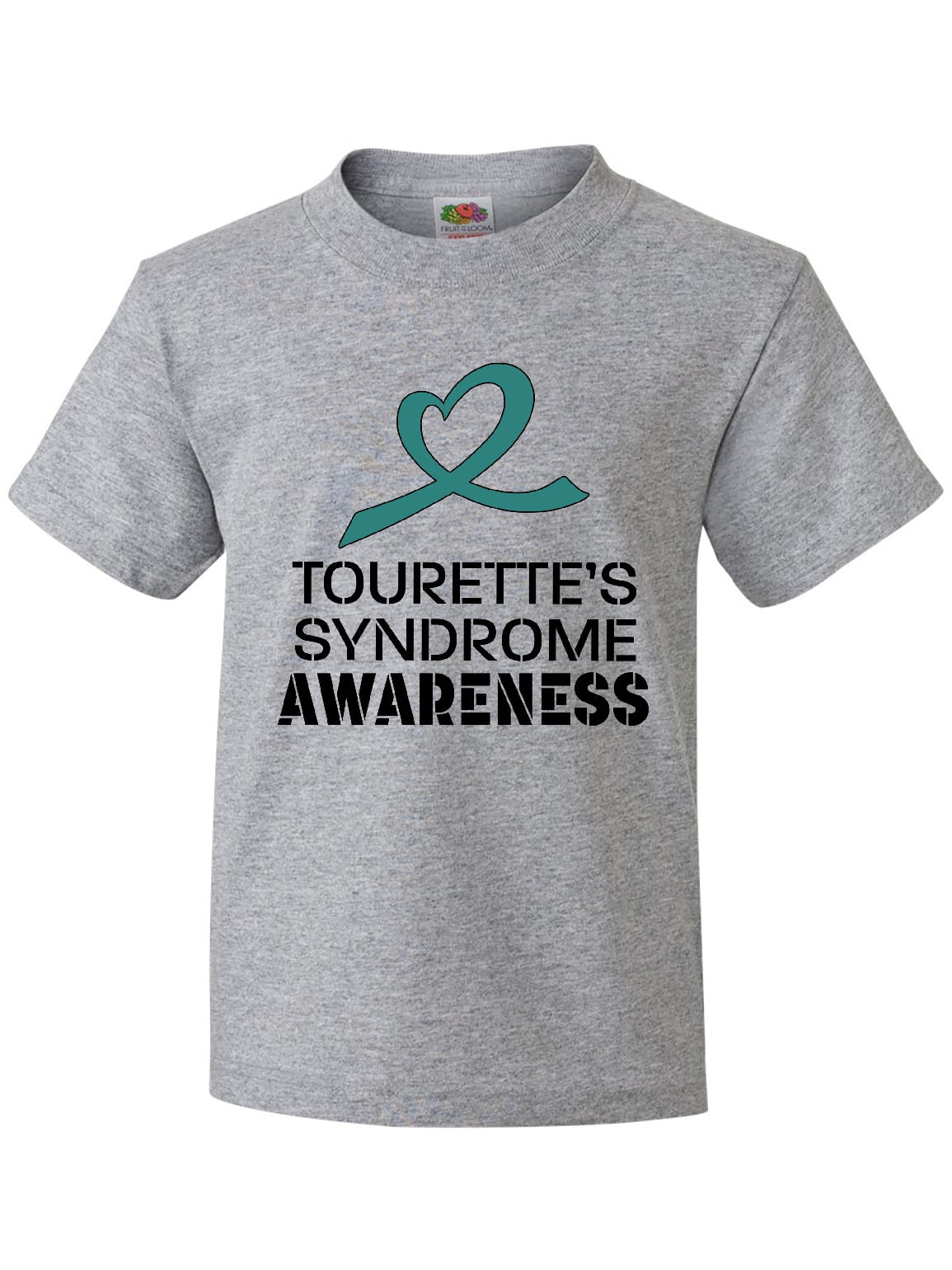 Inktastic Tourettes Syndrome Awareness- teal ribbon Youth T-Shirt ...