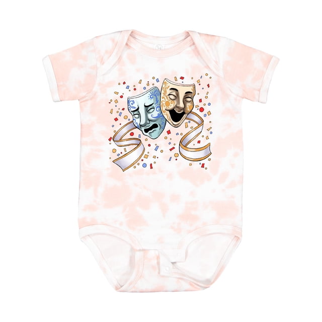 Inktastic Tragedy and Comedy Stage Masks Boys or Girls Baby Bodysuit ...