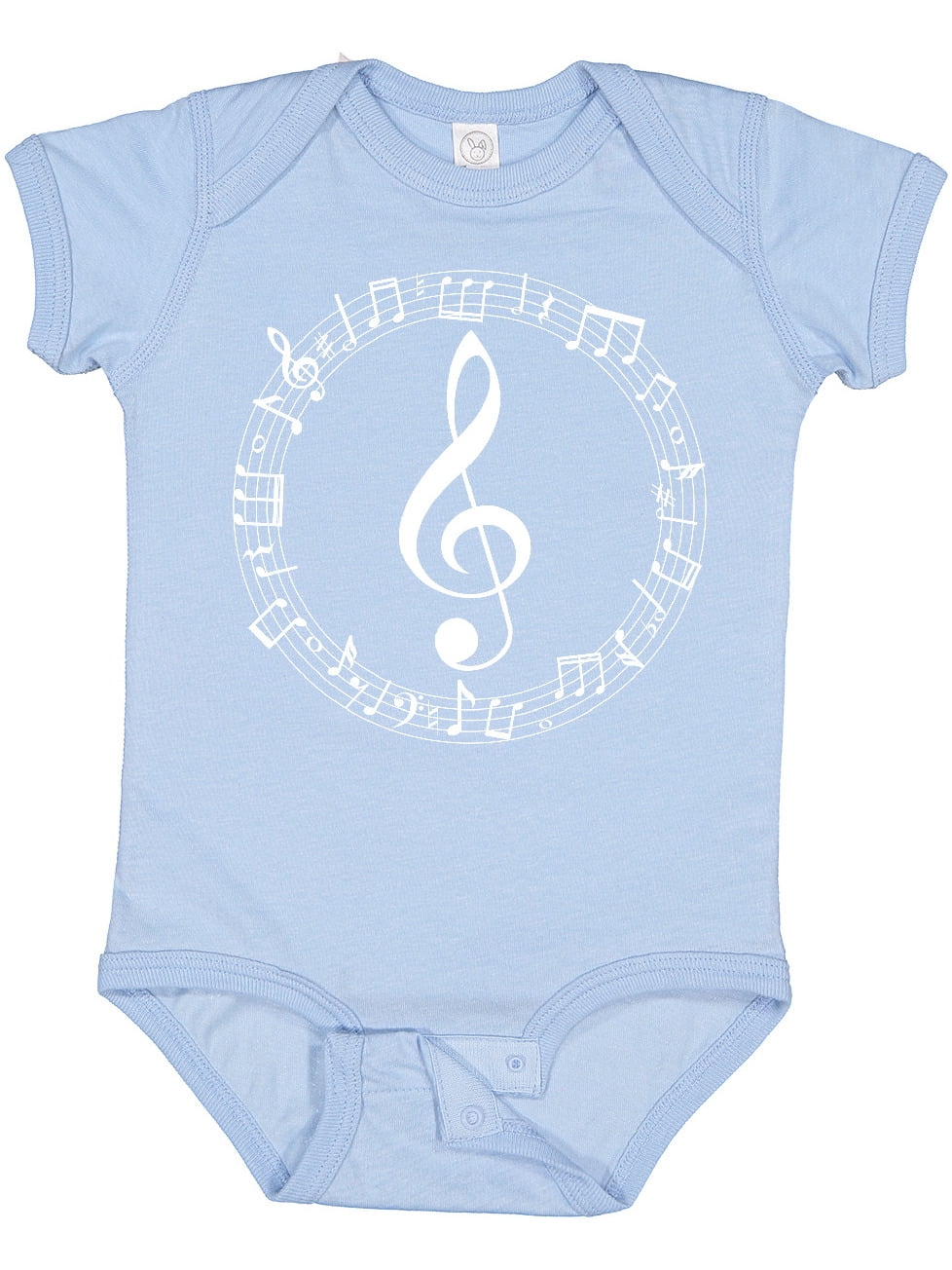 Inktastic Treble Clef Music Band Choir Gift Boys or Girls Baby Bodysuit ...