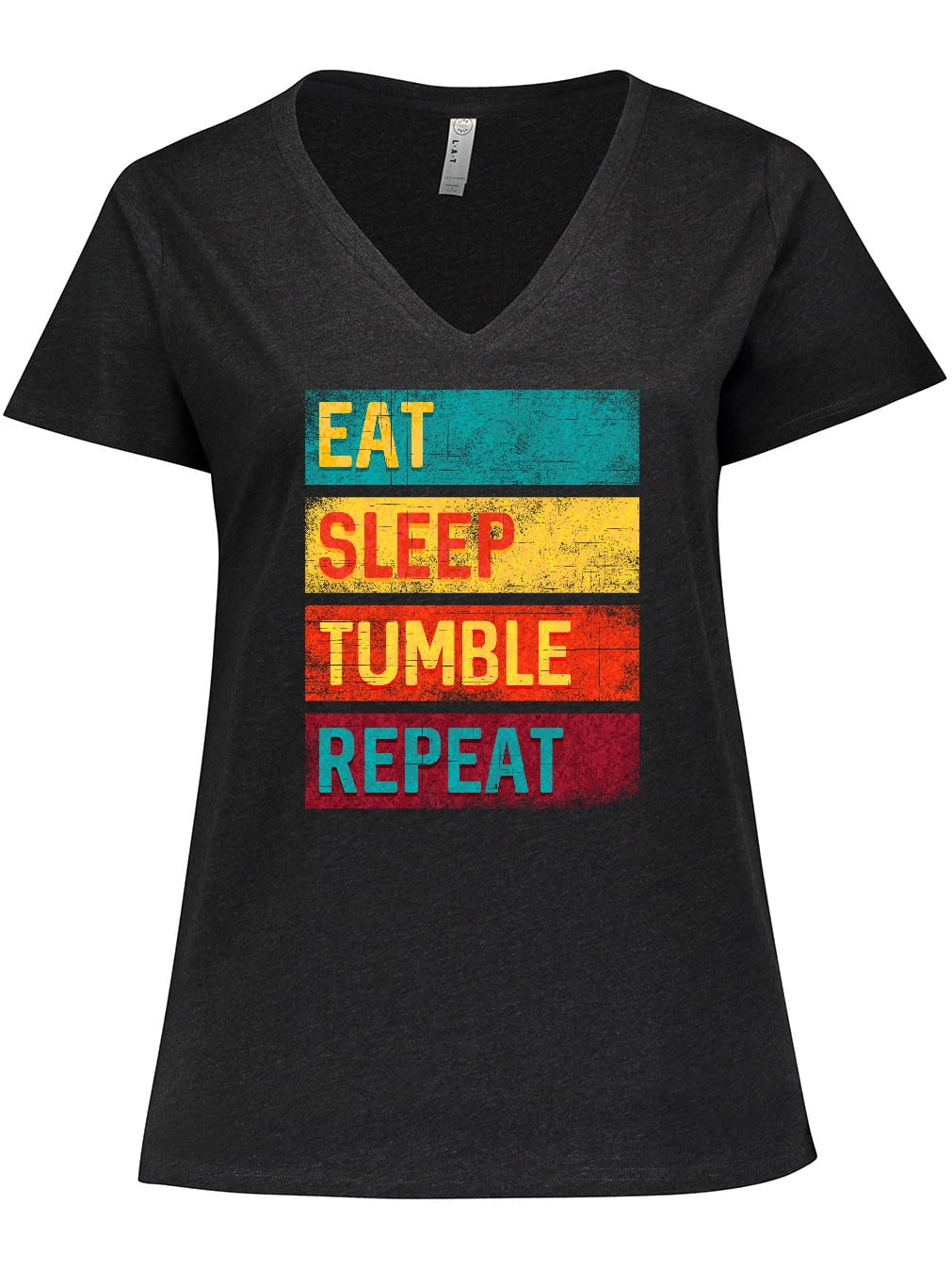 Inktastic Tumbling Gift Eat Sleep Tumble Repeat Women's Plus Size V ...