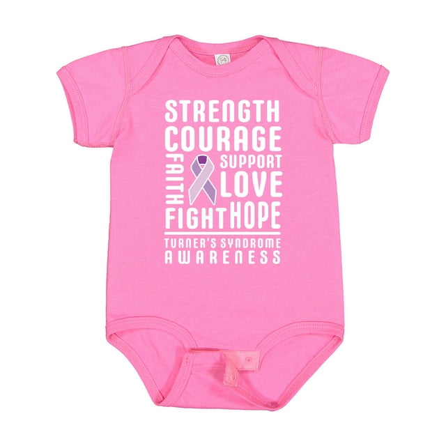 Inktastic Turners Syndrome Awareness Strength Courage Support Boys or Girls Baby Bodysuit ...