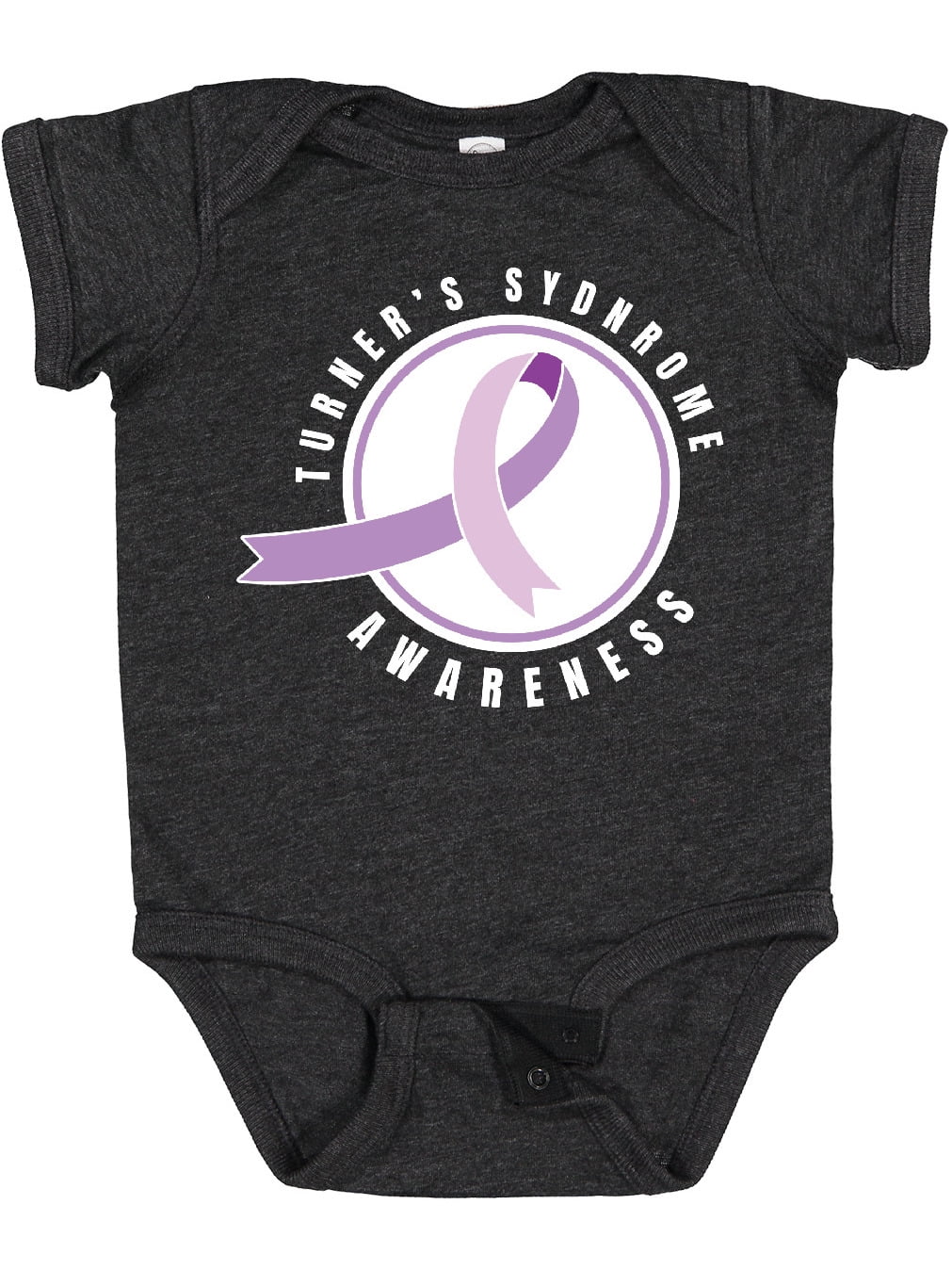 Inktastic Turners Syndrome Awareness with Purple Ribbon Badge Boys or Girls Baby Bodysuit ...