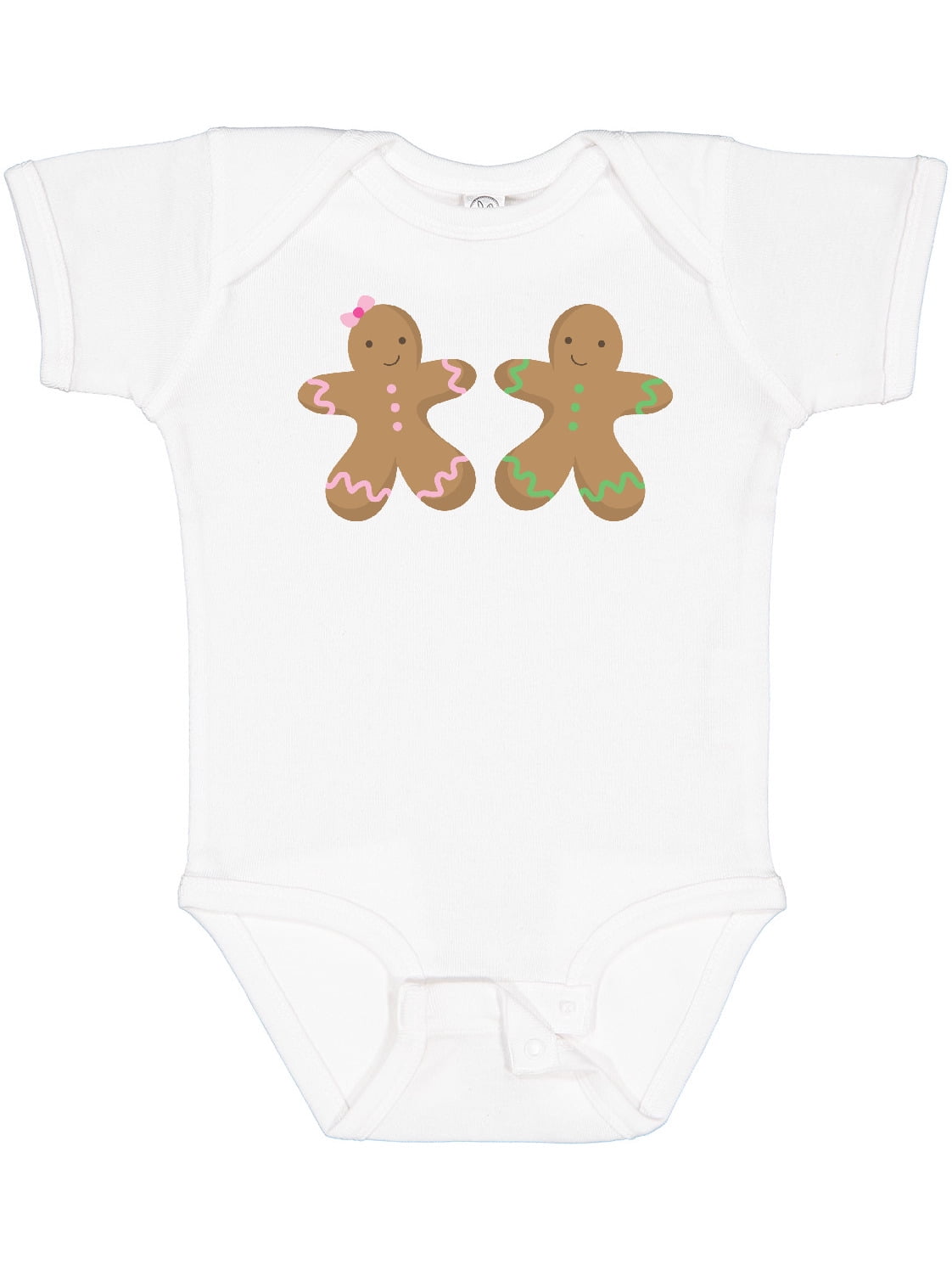 Inktastic Twin Gingerbread Boy and Girl Co Boys or Girls Baby Bodysuit ...