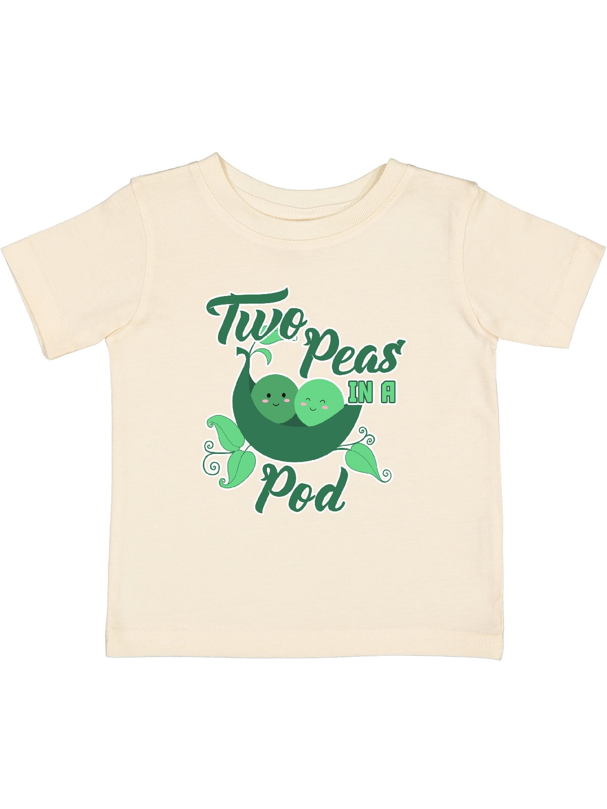 Inktastic Two Peas in a Pod with Faces Boys or Girls Baby T-Shirt ...