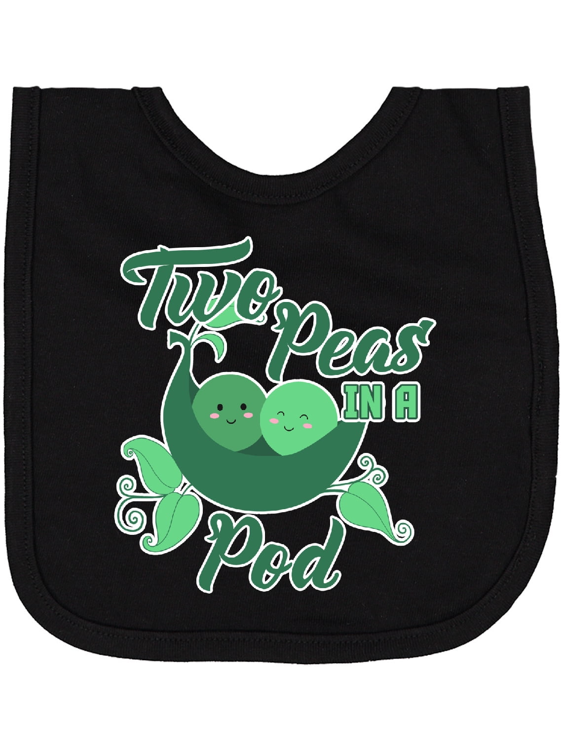 Inktastic Two Peas in a Pod with Faces Newborn Bib - Walmart.com